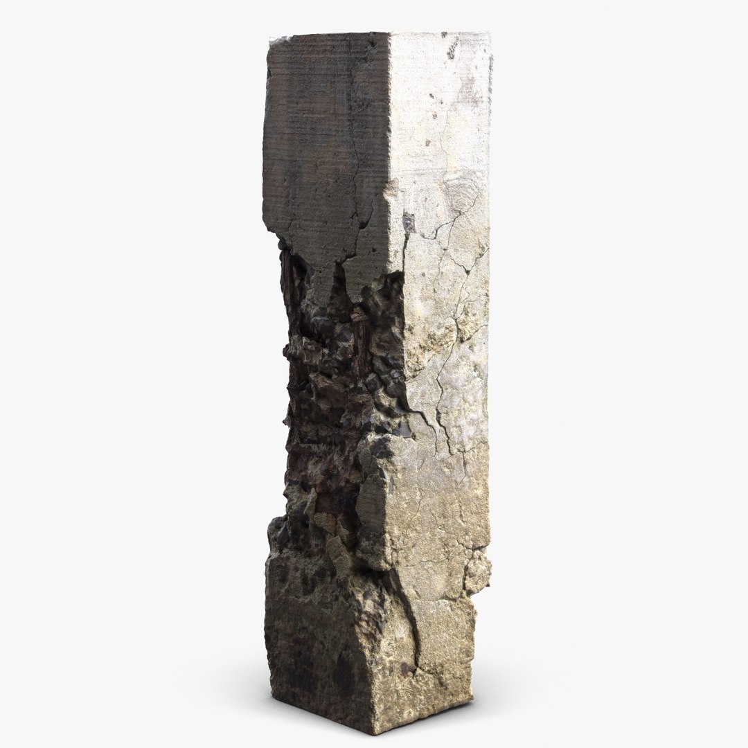 Broken Column 3d Model