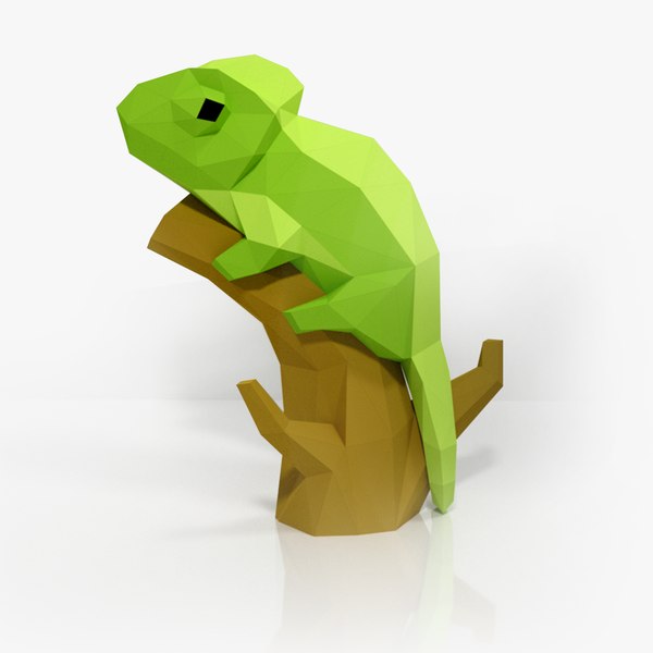 3d chameleon animation