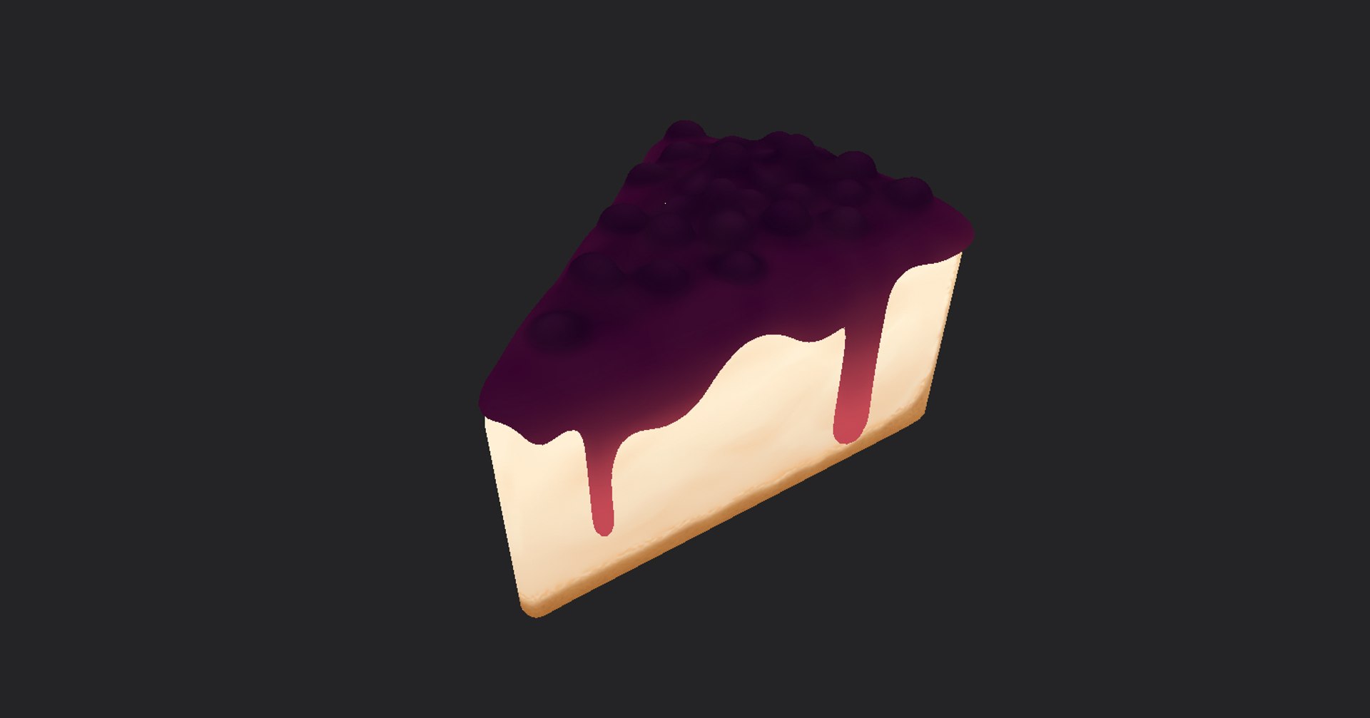 Blueberry Cheesecake 3D Model - TurboSquid 1415815