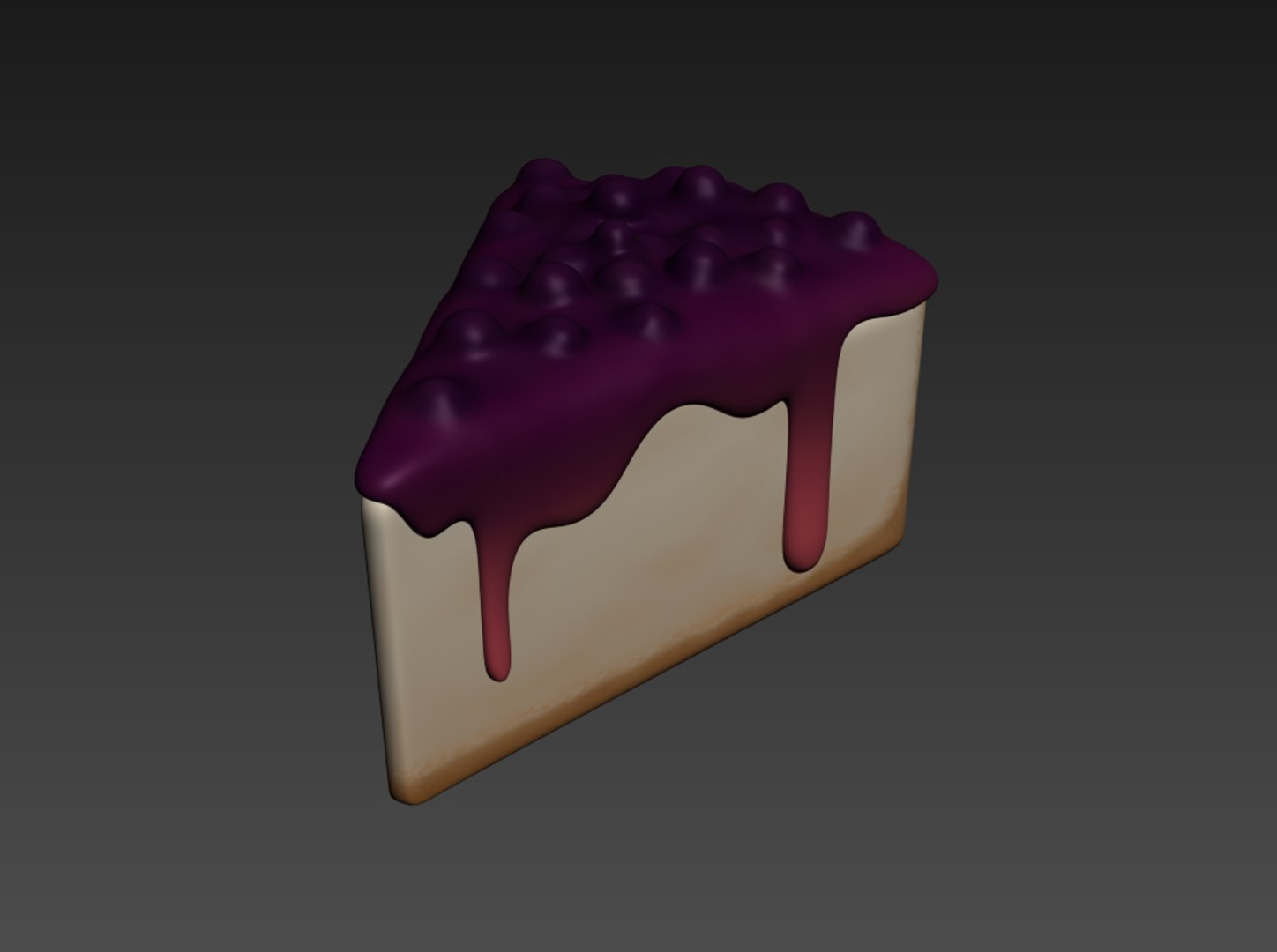 Blueberry Cheesecake 3D Model - TurboSquid 1415815