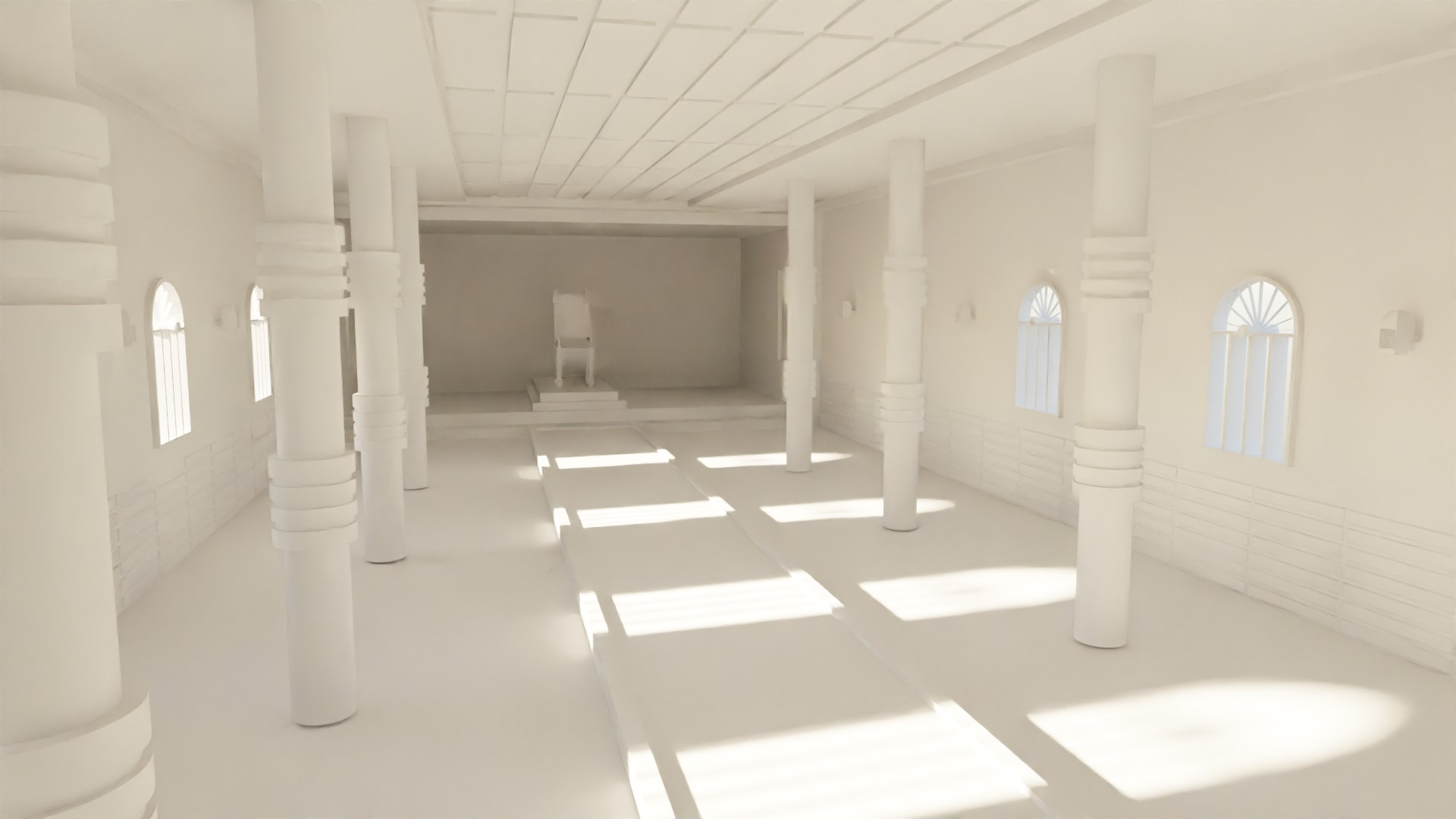 Kings Hall Interior No Material 3D - TurboSquid 2179310