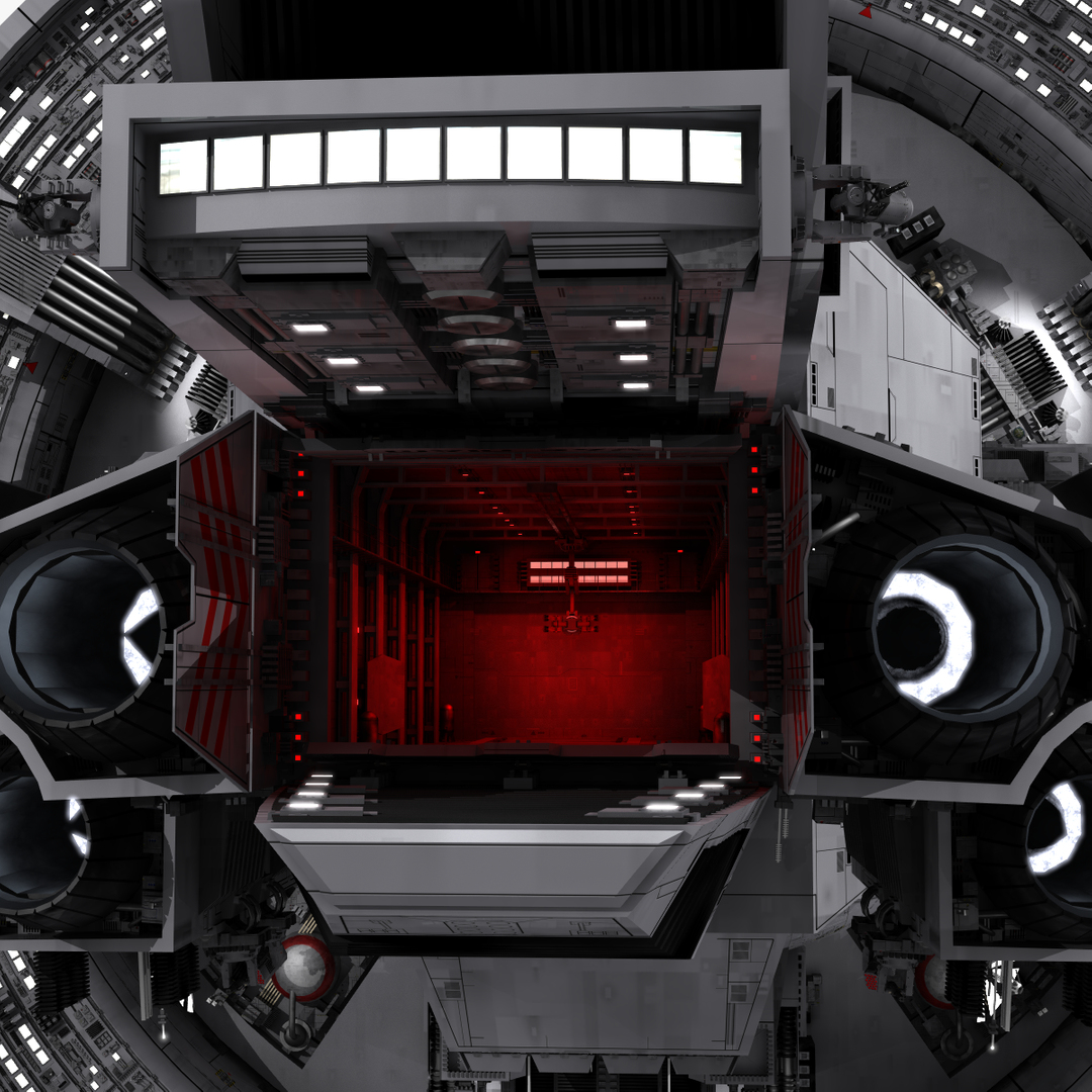 3d realistic interstellar space cruiser