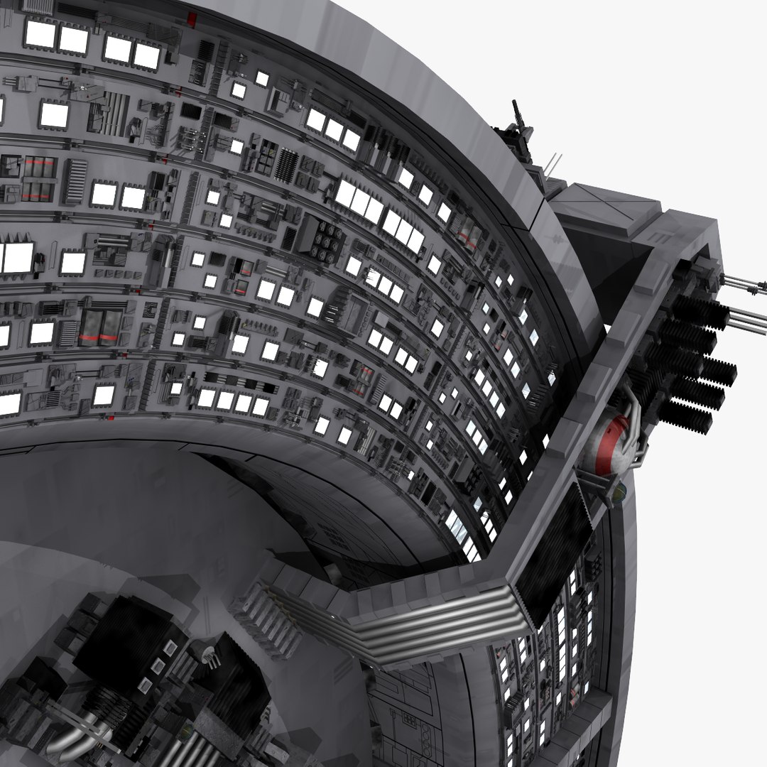 3d realistic interstellar space cruiser
