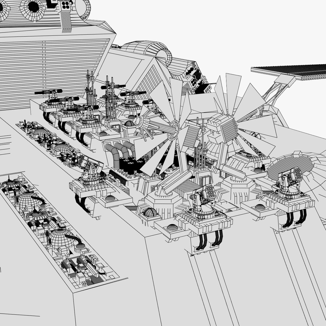 3d realistic interstellar space cruiser