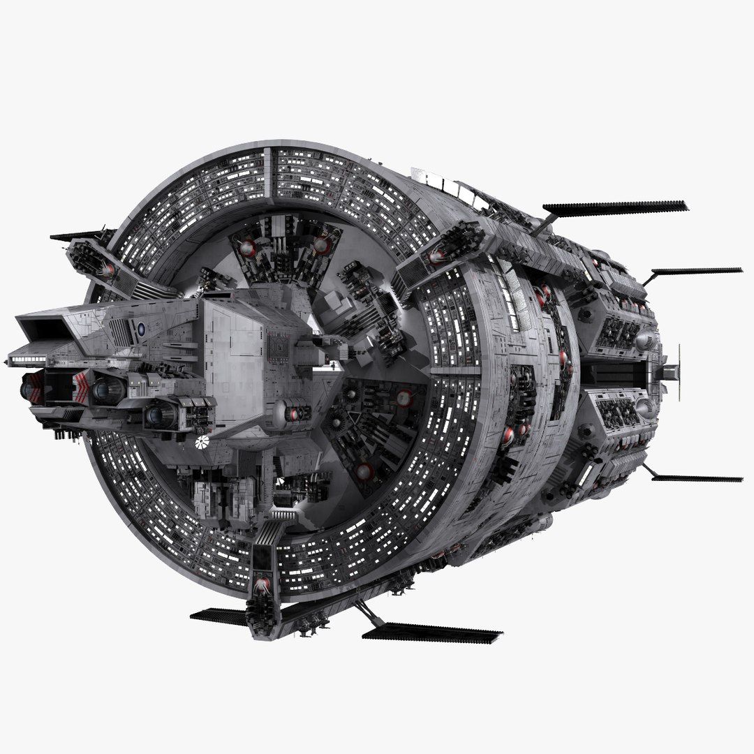 3d realistic interstellar space cruiser