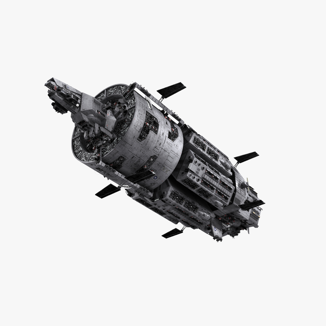 3d realistic interstellar space cruiser
