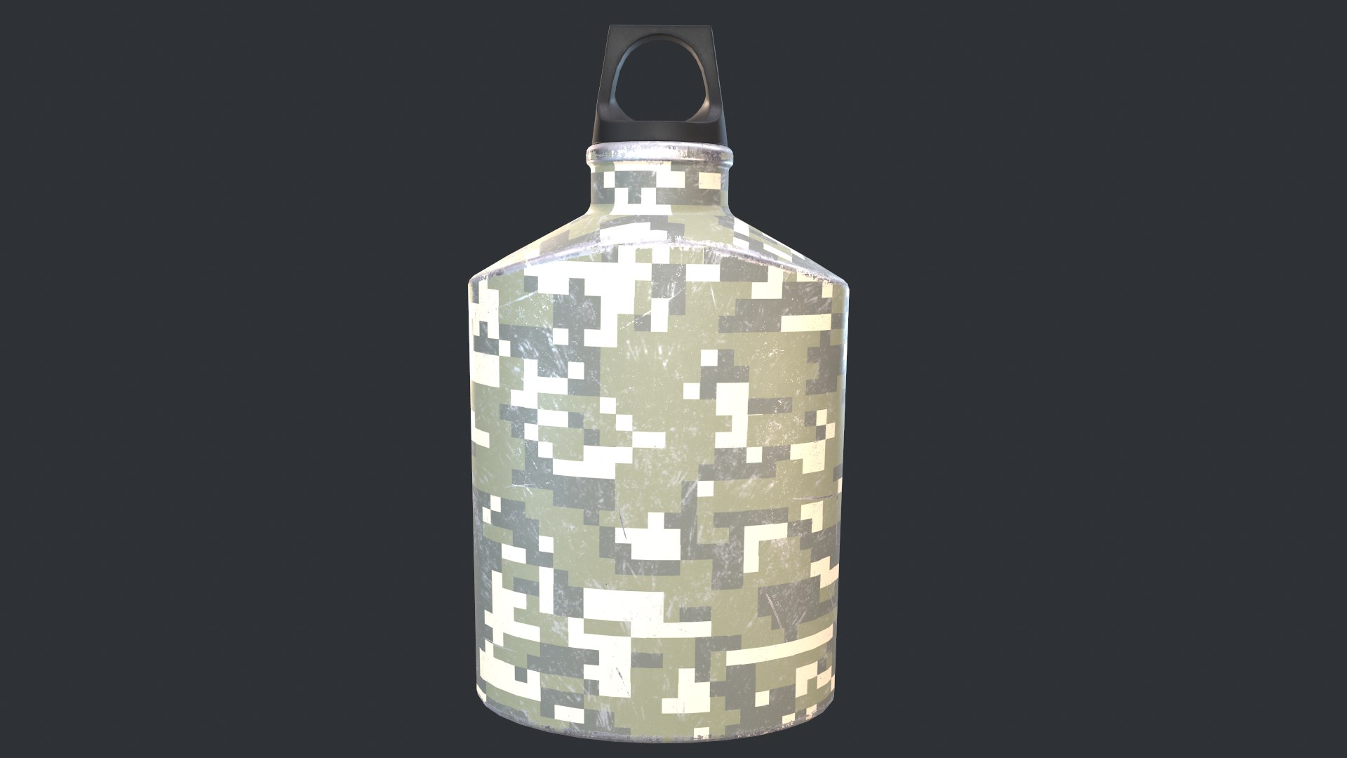 3D Model Flask Canister Camo Scraped - TurboSquid 2327822
