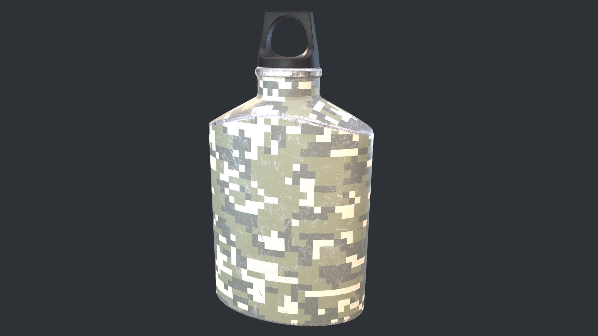 3D Model Flask Canister Camo Scraped - TurboSquid 2327822