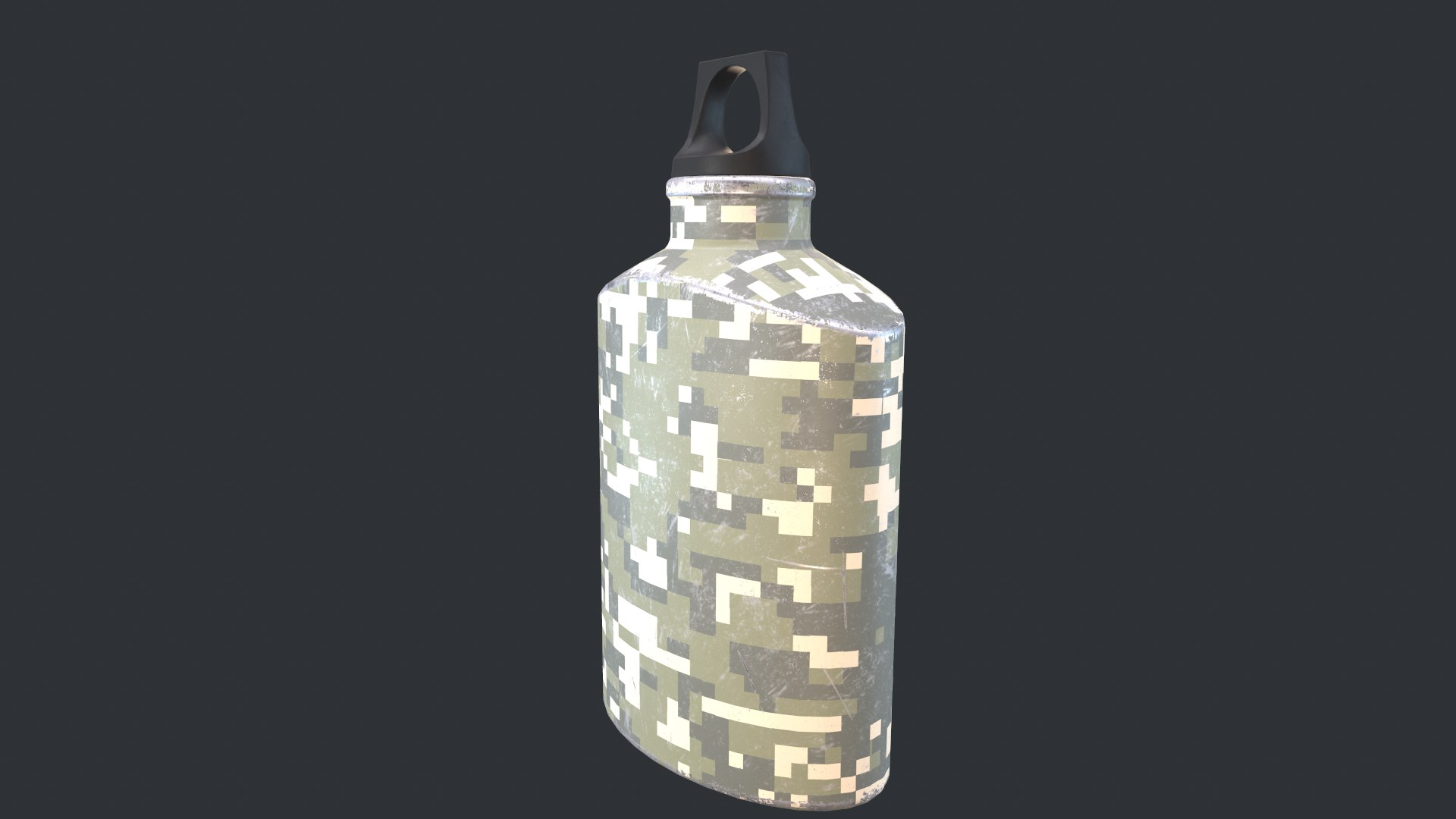 3D Model Flask Canister Camo Scraped - TurboSquid 2327822