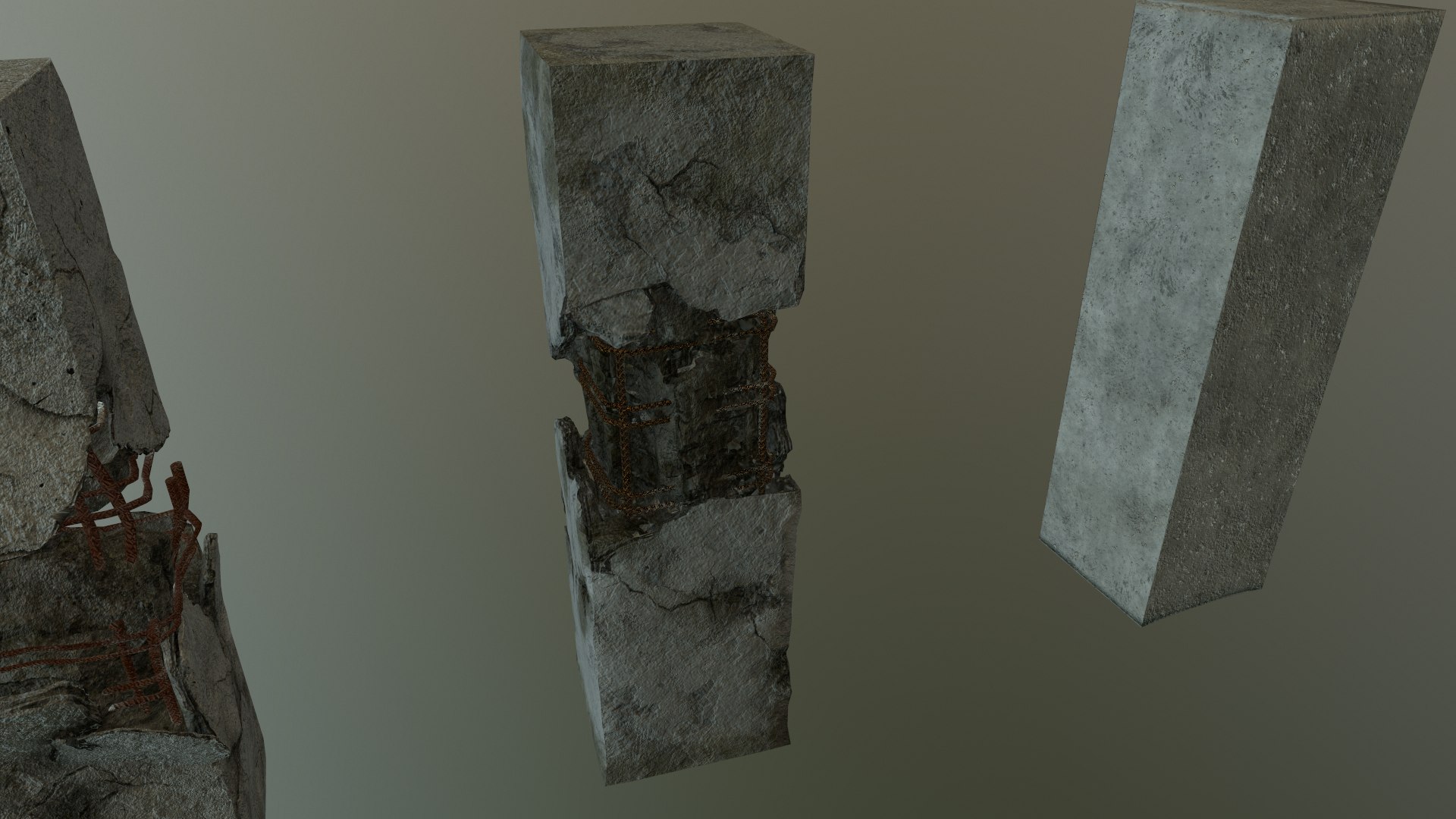 Damaged Pylon Set Model - TurboSquid 1484251