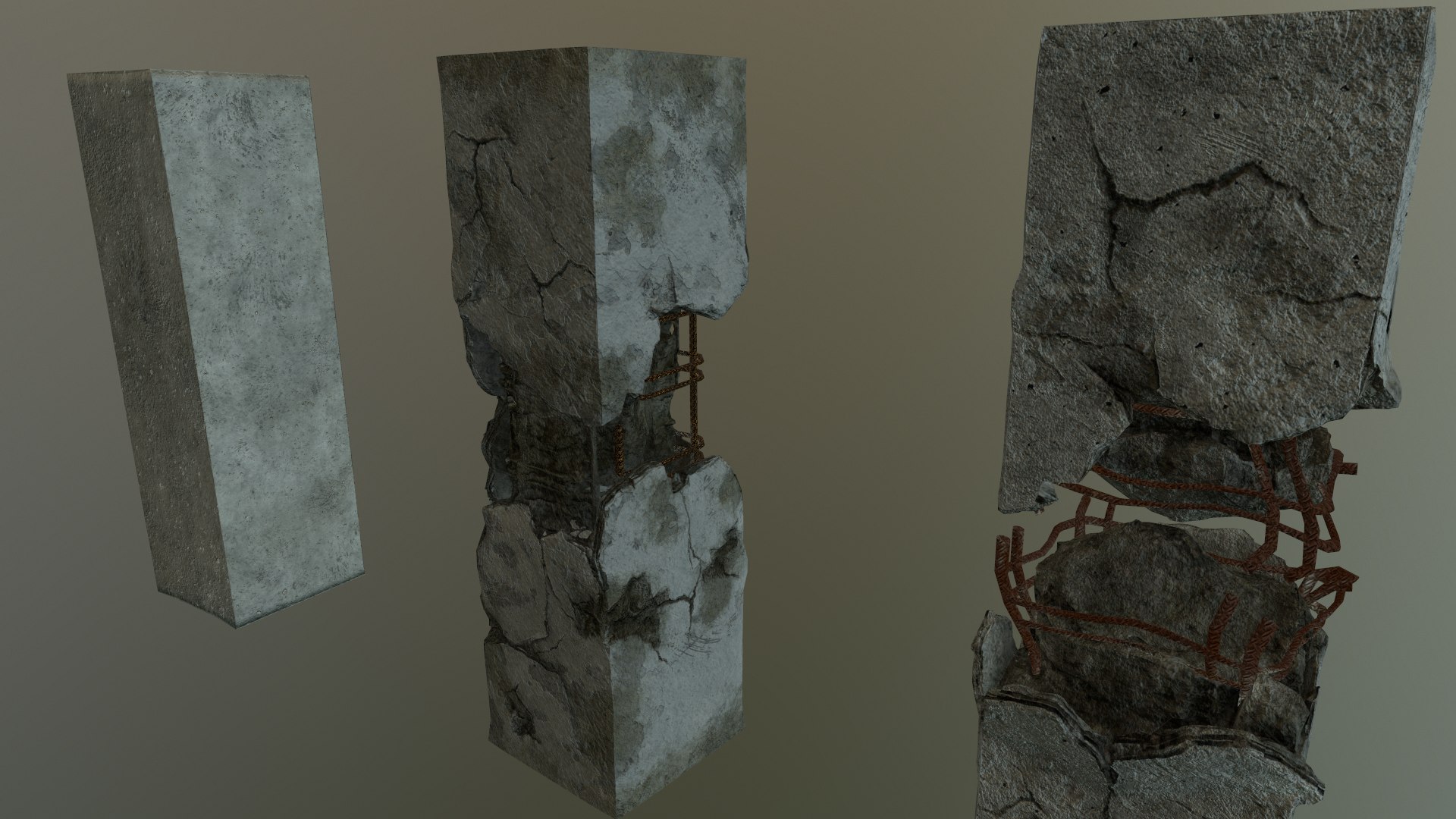 Damaged Pylon Set Model - TurboSquid 1484251