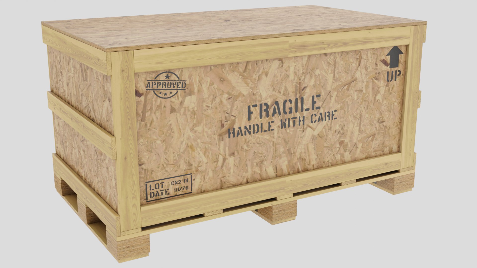 Wood Shipping Crate Model - TurboSquid 1952342