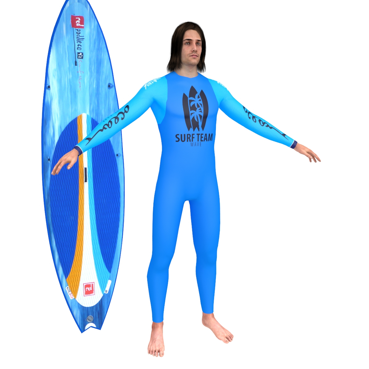 Rigged surfer 3D model - TurboSquid 1326027