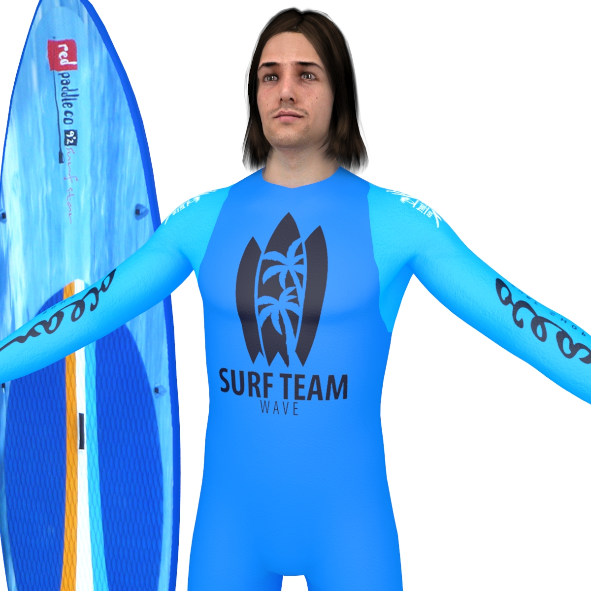 Rigged surfer 3D model - TurboSquid 1326027