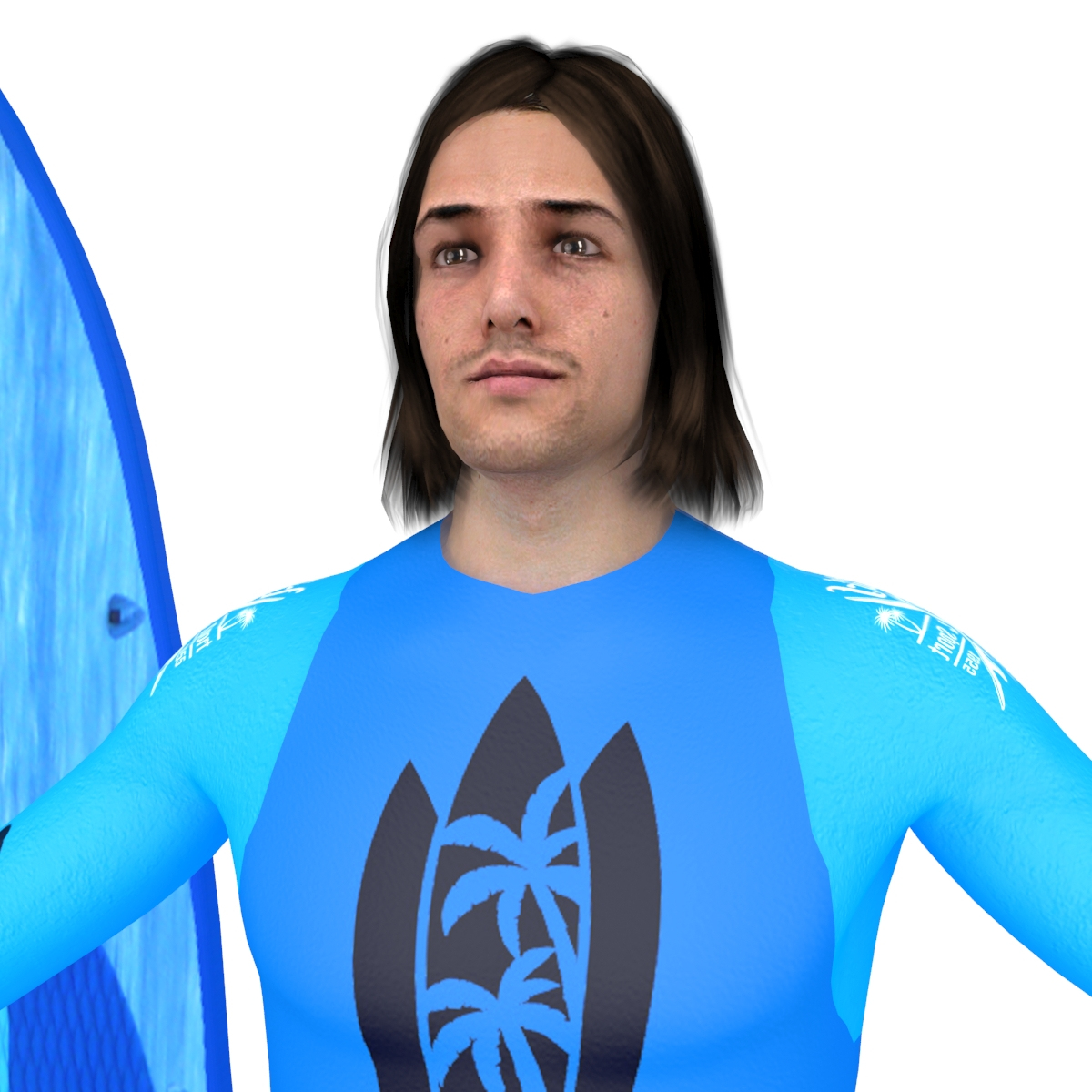 Rigged surfer 3D model - TurboSquid 1326027