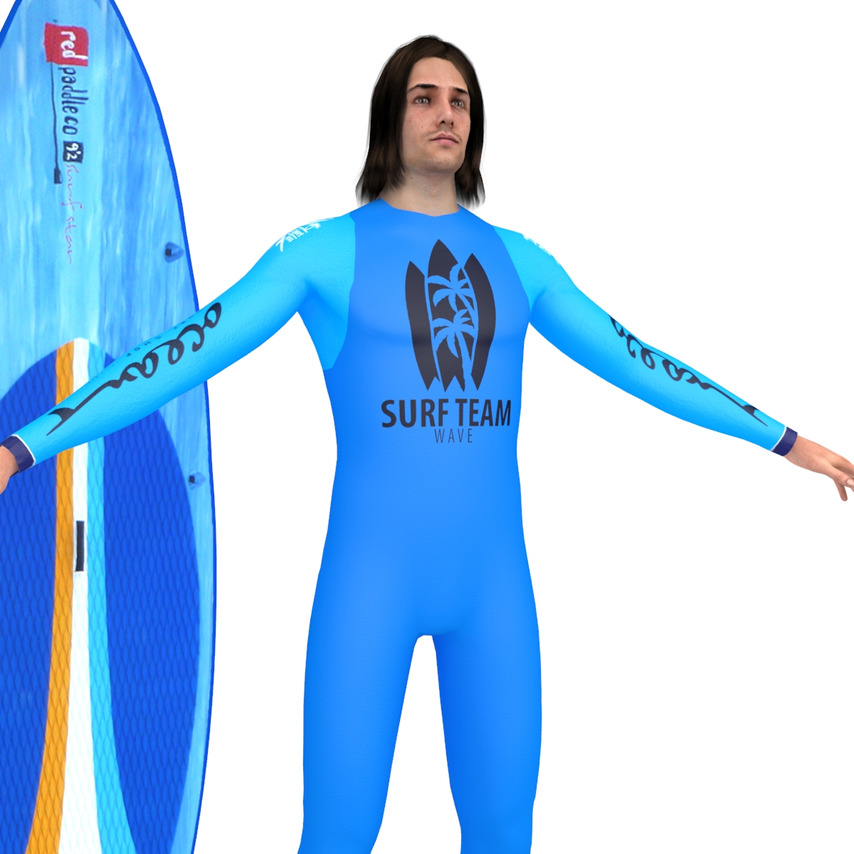 Rigged surfer 3D model - TurboSquid 1326027