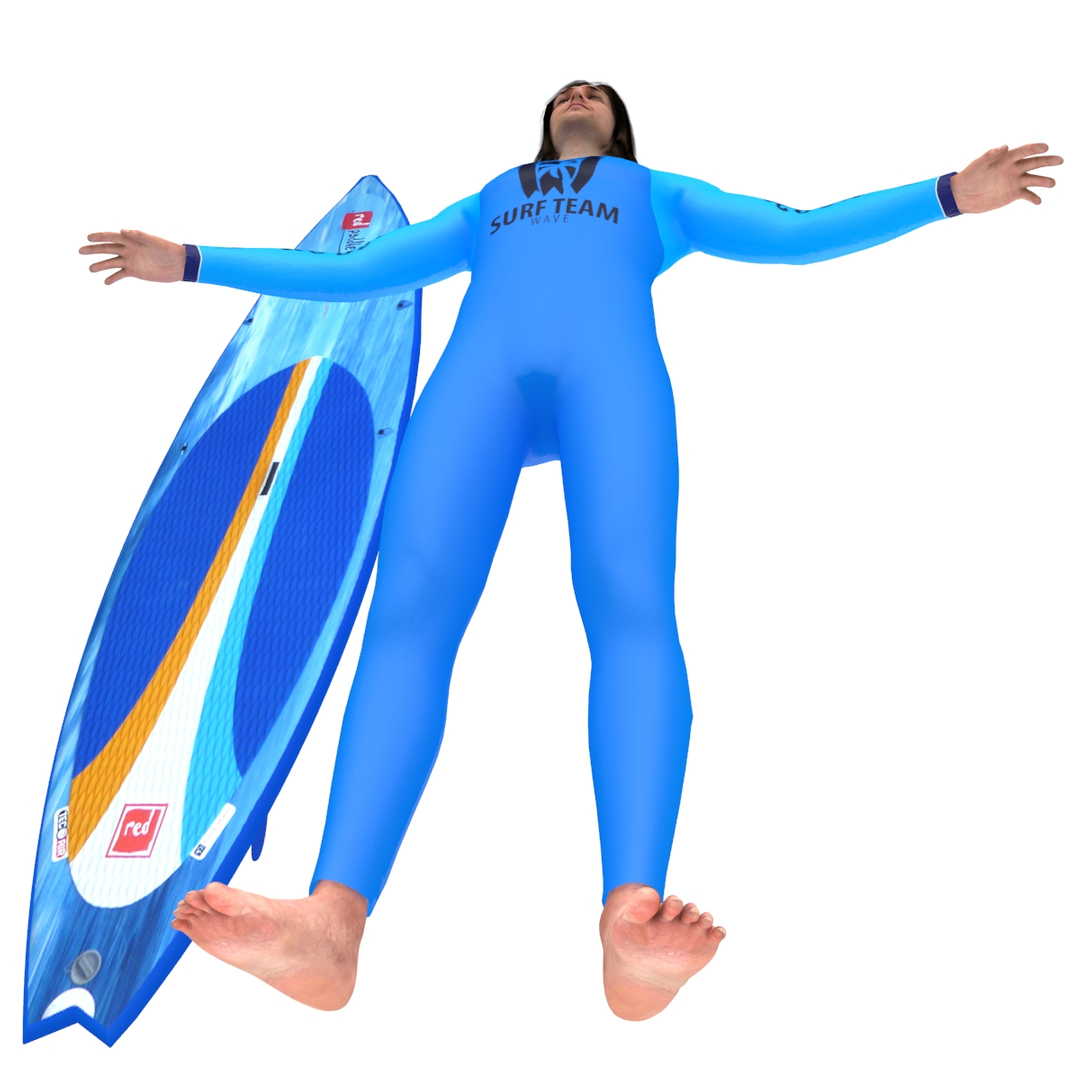 Rigged surfer 3D model - TurboSquid 1326027