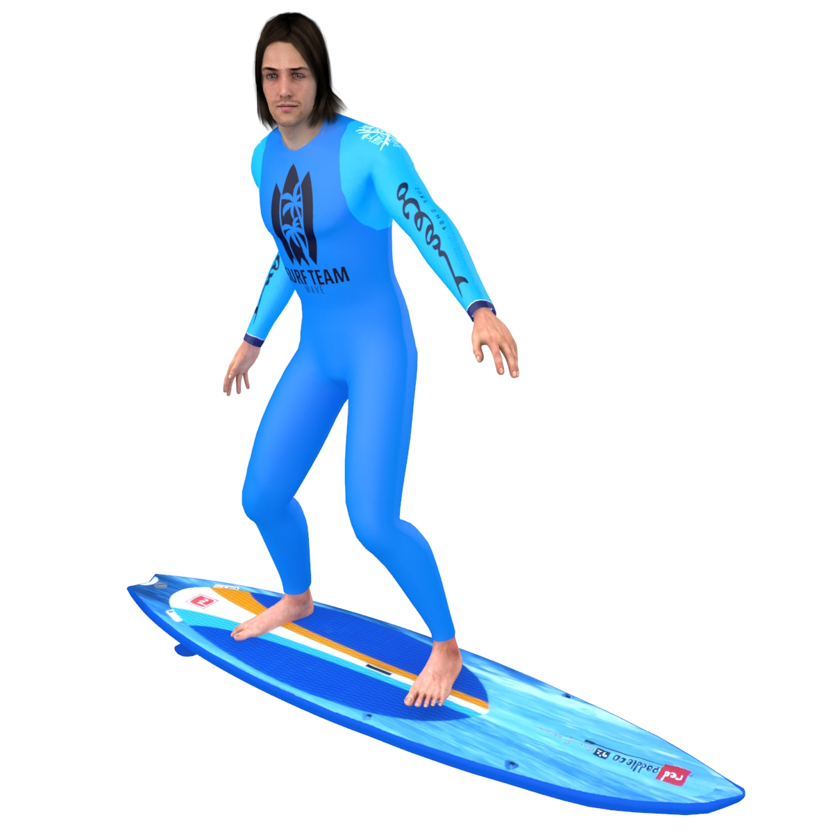 Rigged surfer 3D model - TurboSquid 1326027