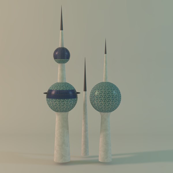 3d kuwait towers