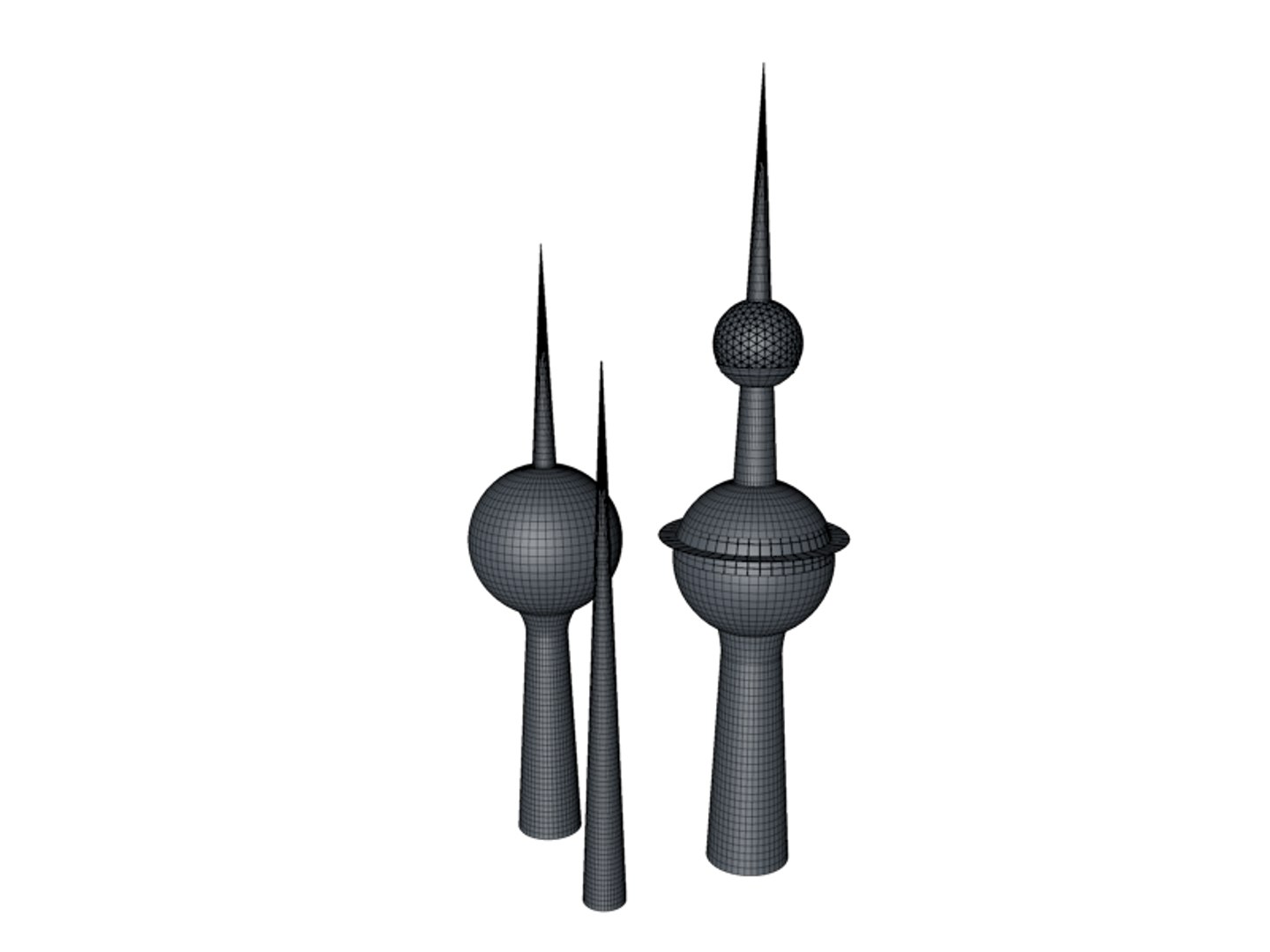 3d Kuwait Towers