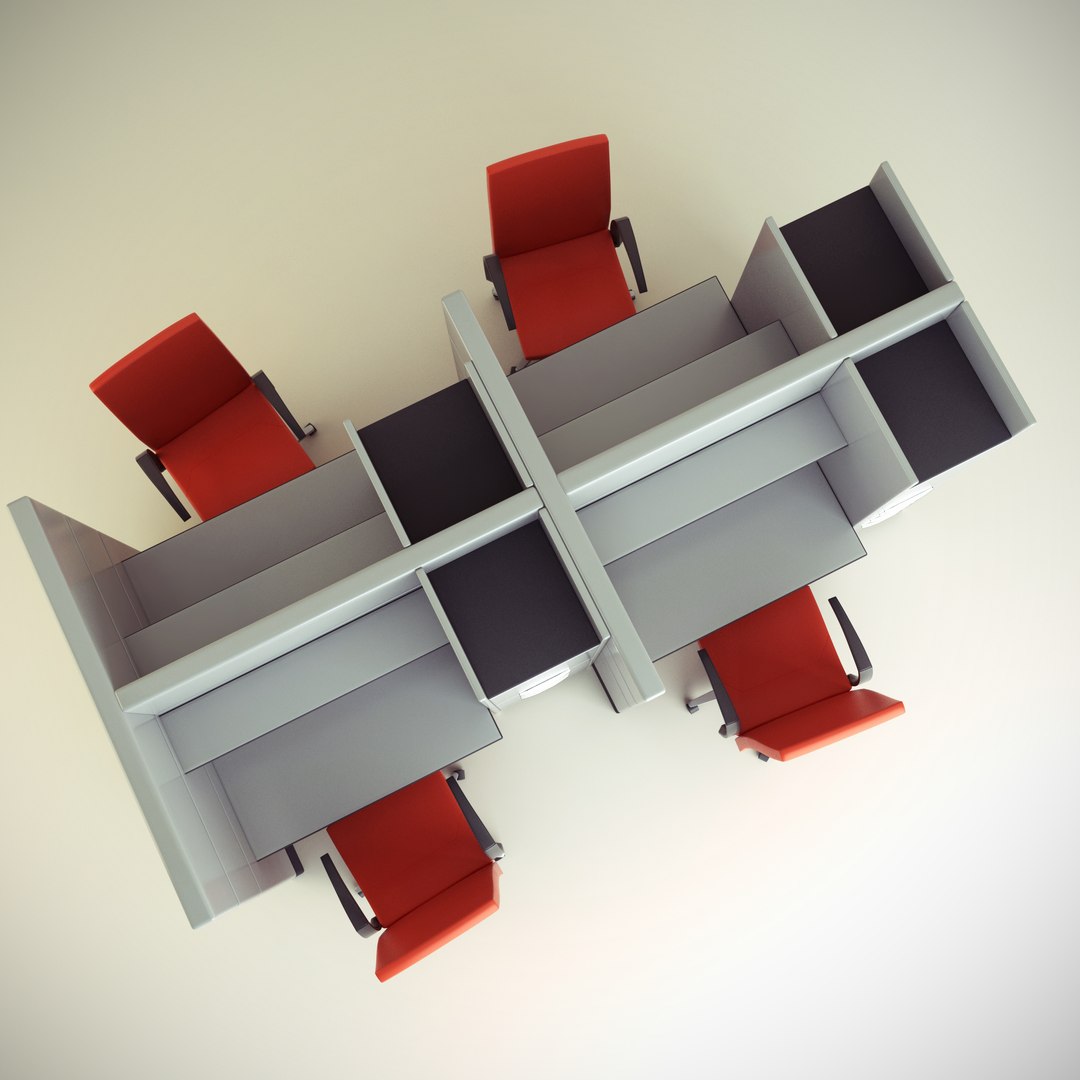 Cubicle Workstation 3d Max