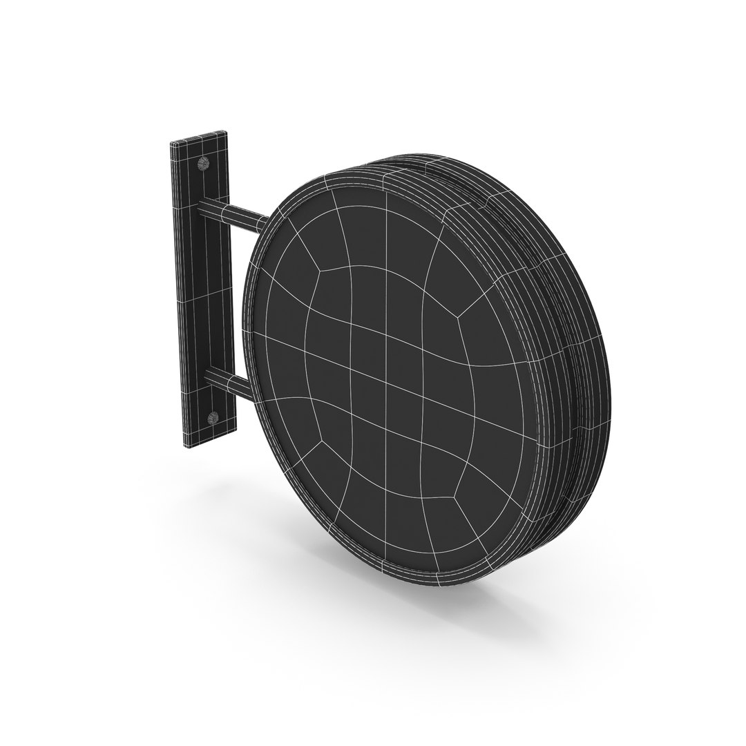 3D Round Wall Billboard Model - TurboSquid 1987981