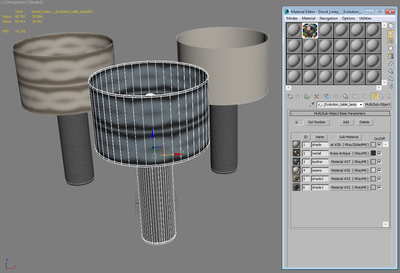 3d Model Of David Linley - Evolution