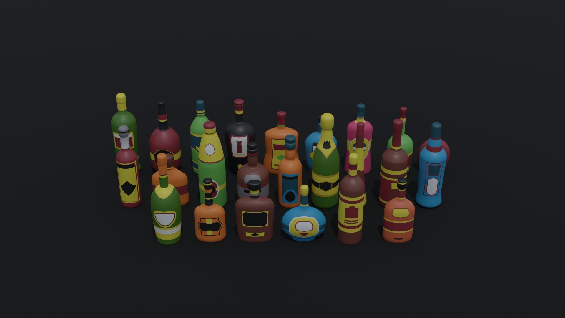 3D cartoon alcohol - TurboSquid 1666710
