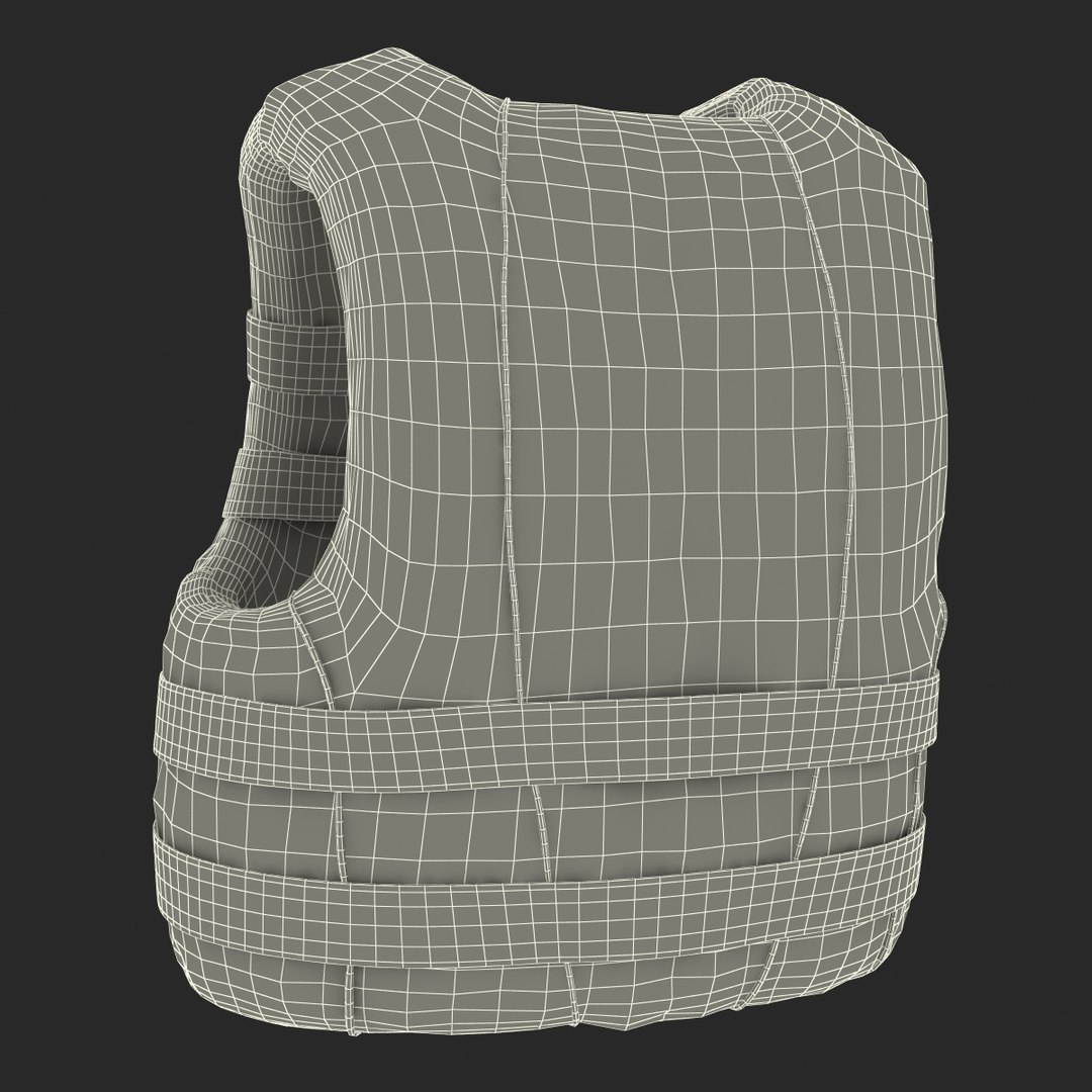 3d model life vest blue