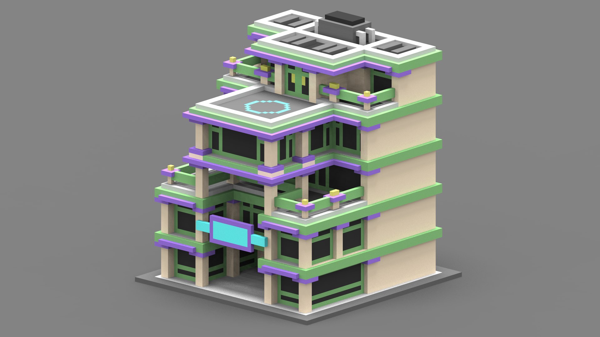 Voxel House 3D Model - TurboSquid 1352814