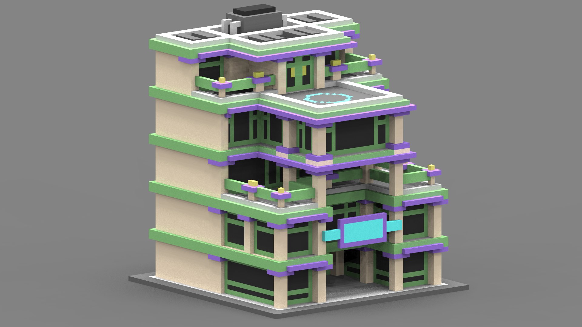 Voxel House 3D Model - TurboSquid 1352814