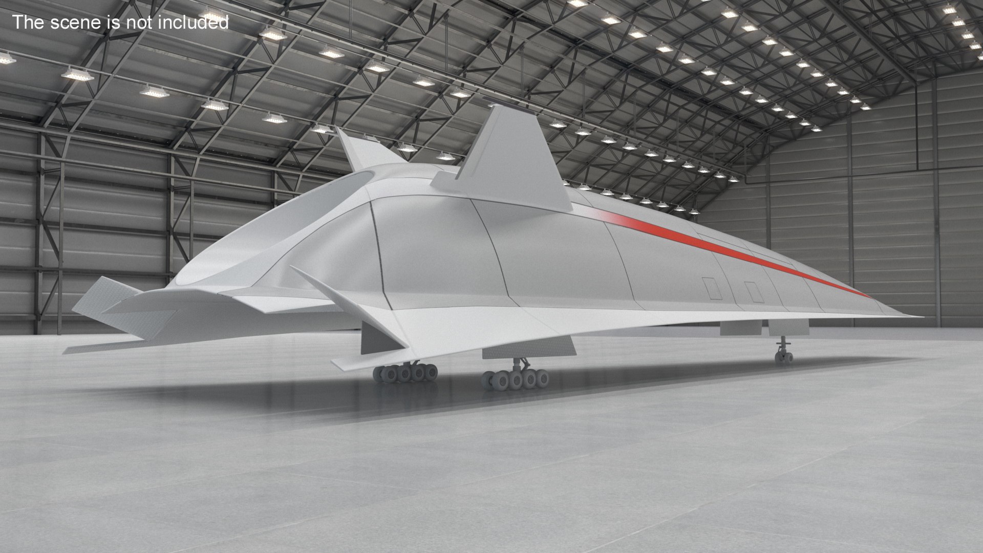 Futuristic Hypersonic Passenger Plane Rigged Model - TurboSquid 2325751