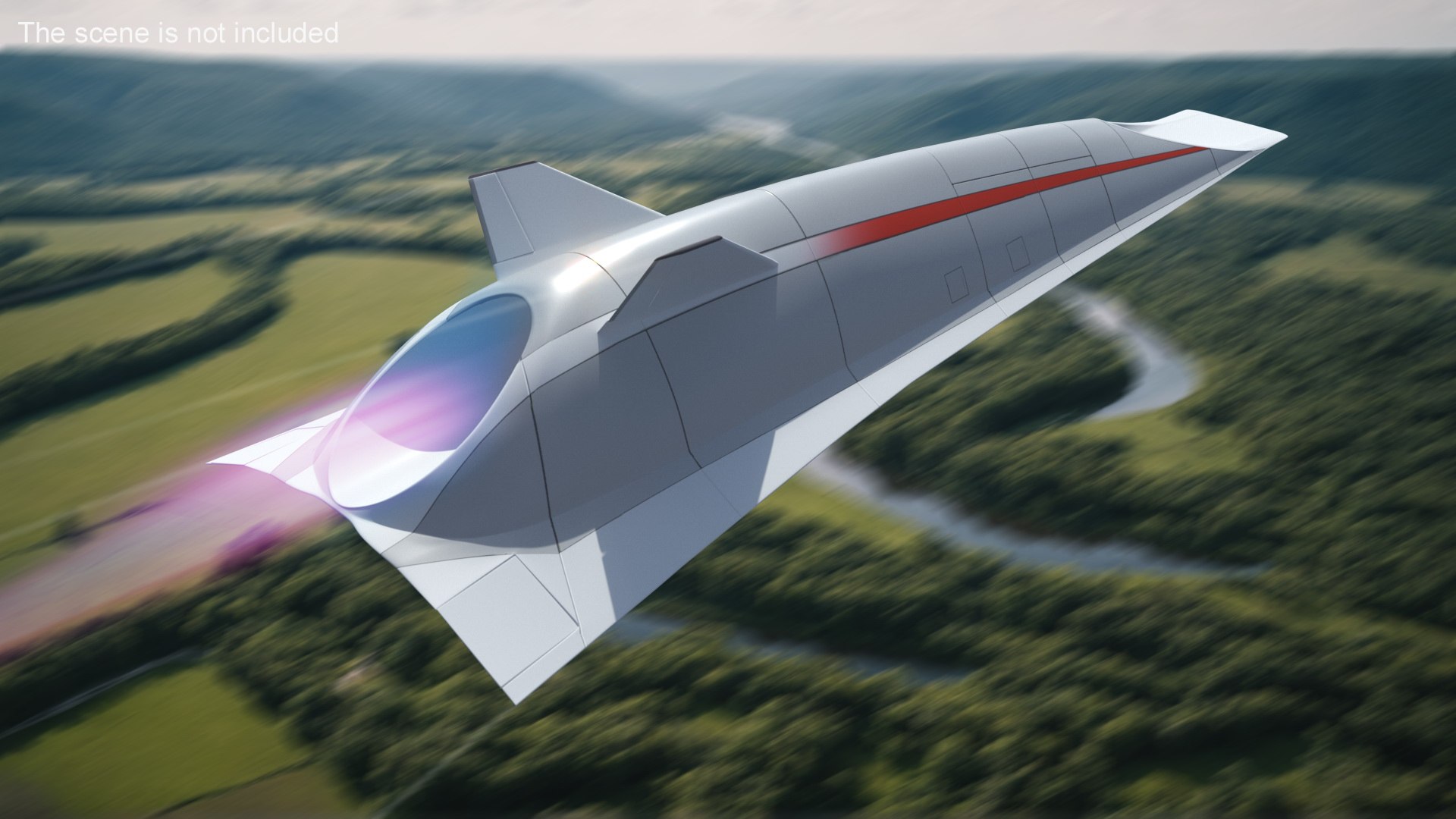 Futuristic Hypersonic Passenger Plane Rigged Model - TurboSquid 2325751