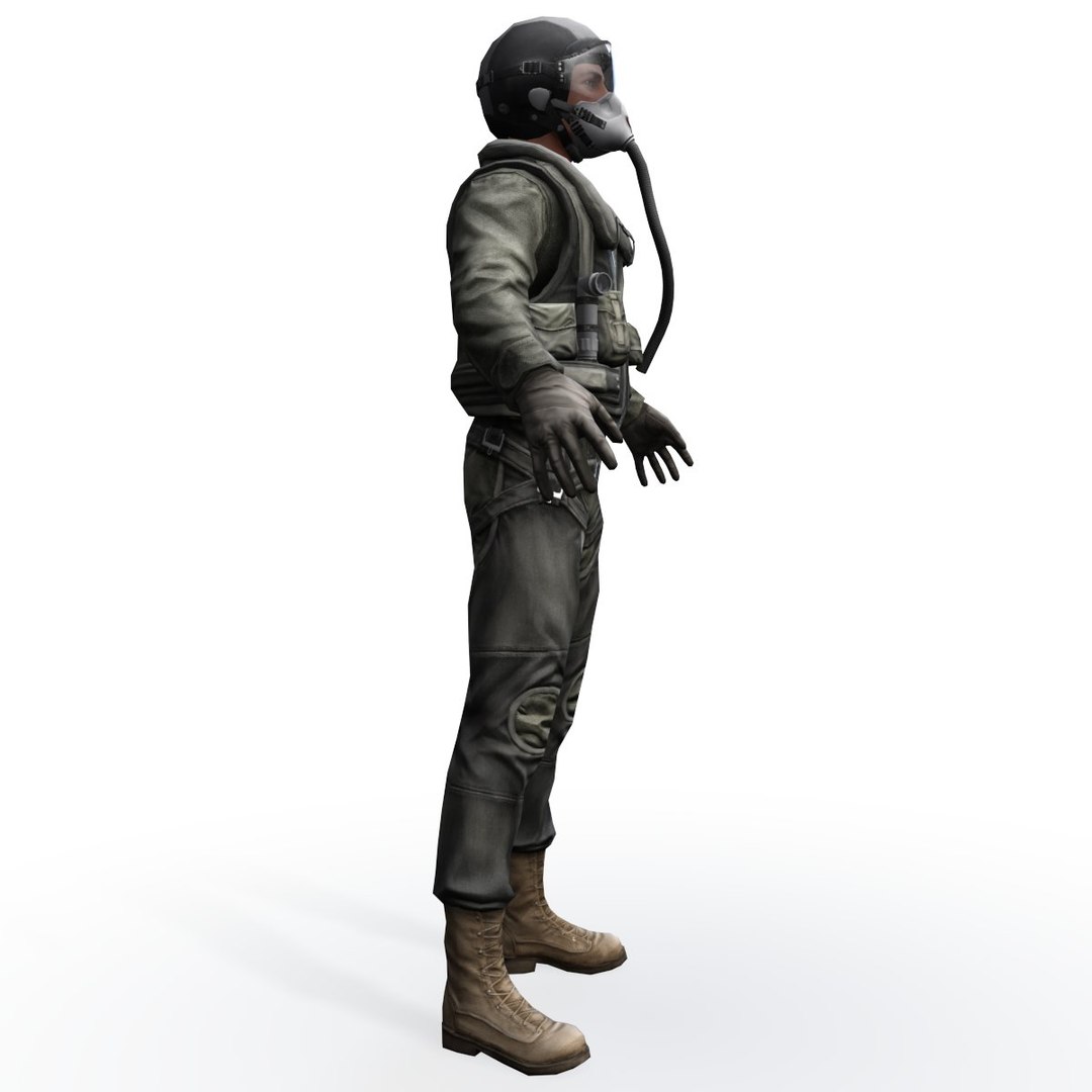 Army Pilot Real-time 3d Model