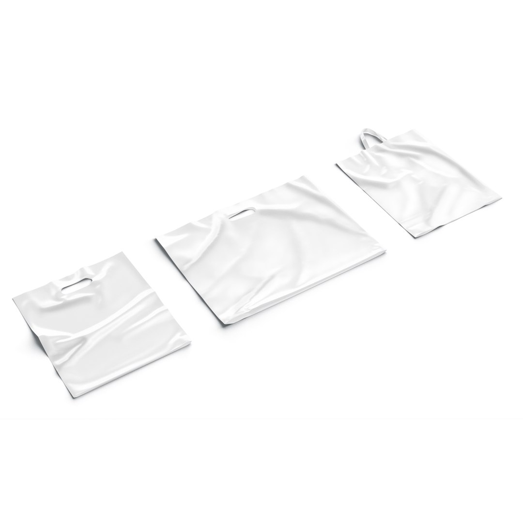3D Plastic Bag Lying Set - 3 Bag Shapes - TurboSquid 1902974