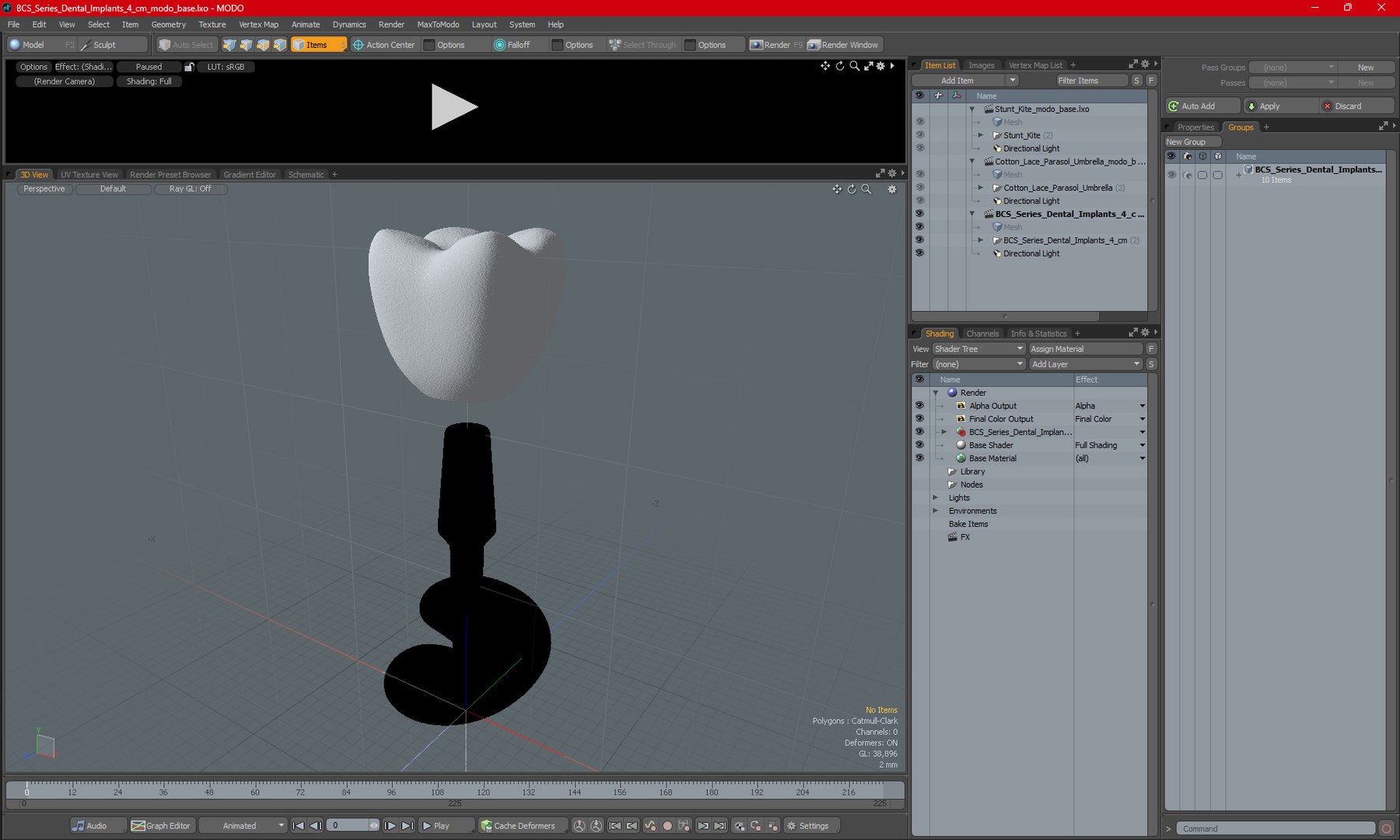 3D BCS Series Dental Implants 4 Cm Model - TurboSquid 2134040