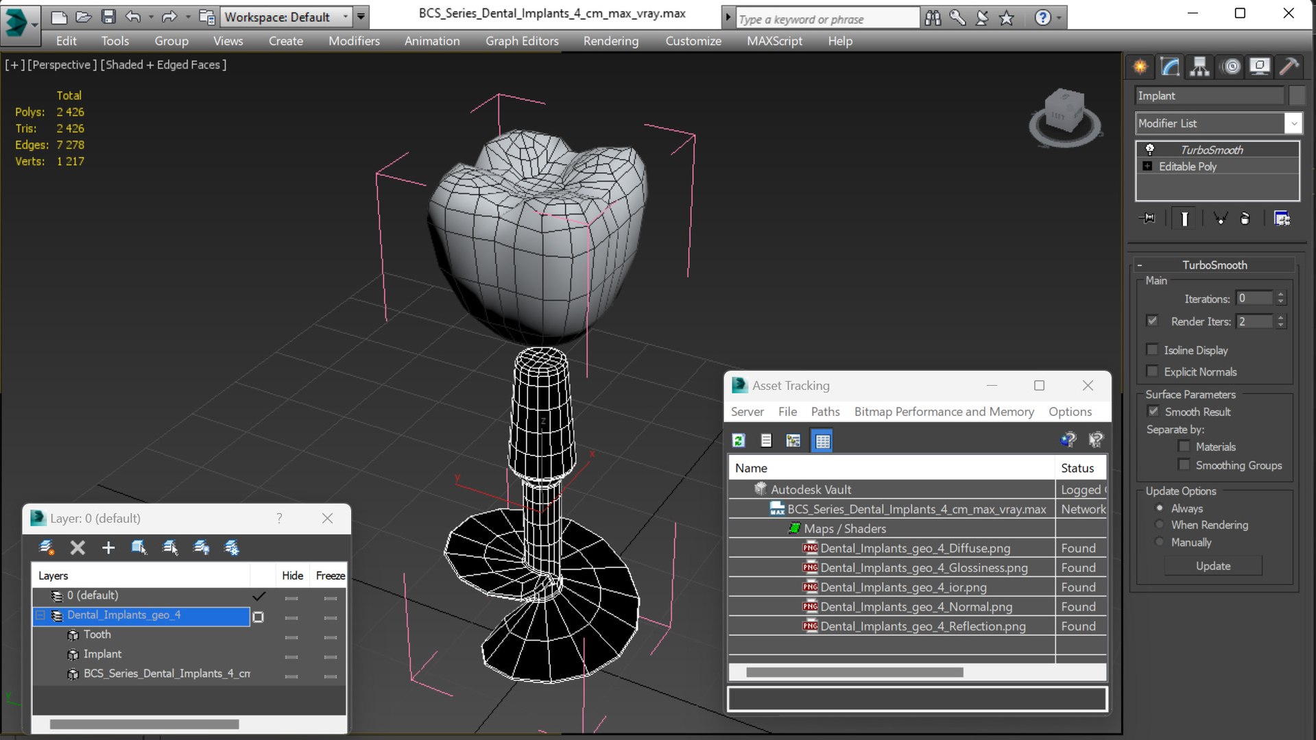 3D BCS Series Dental Implants 4 Cm Model - TurboSquid 2134040