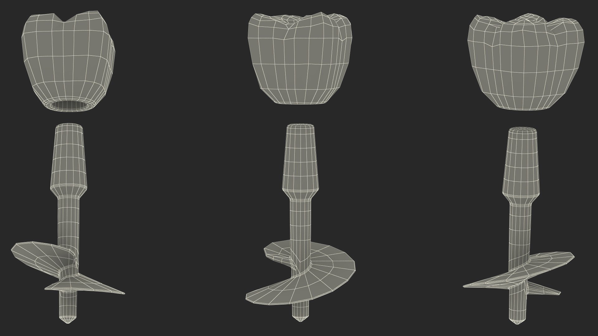 3D BCS Series Dental Implants 4 Cm Model - TurboSquid 2134040
