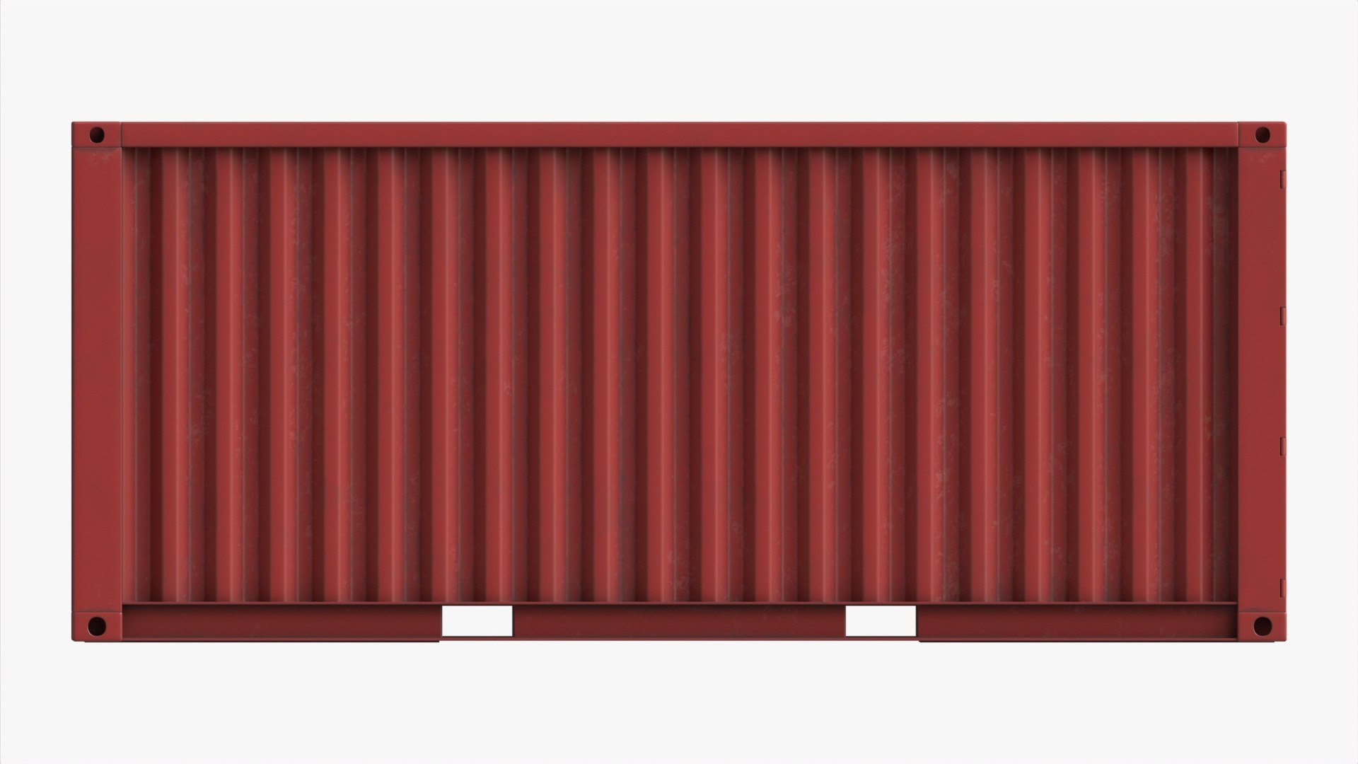 Shipping Container Dry 20-foot Red Dirty 3D Model - TurboSquid 2027587