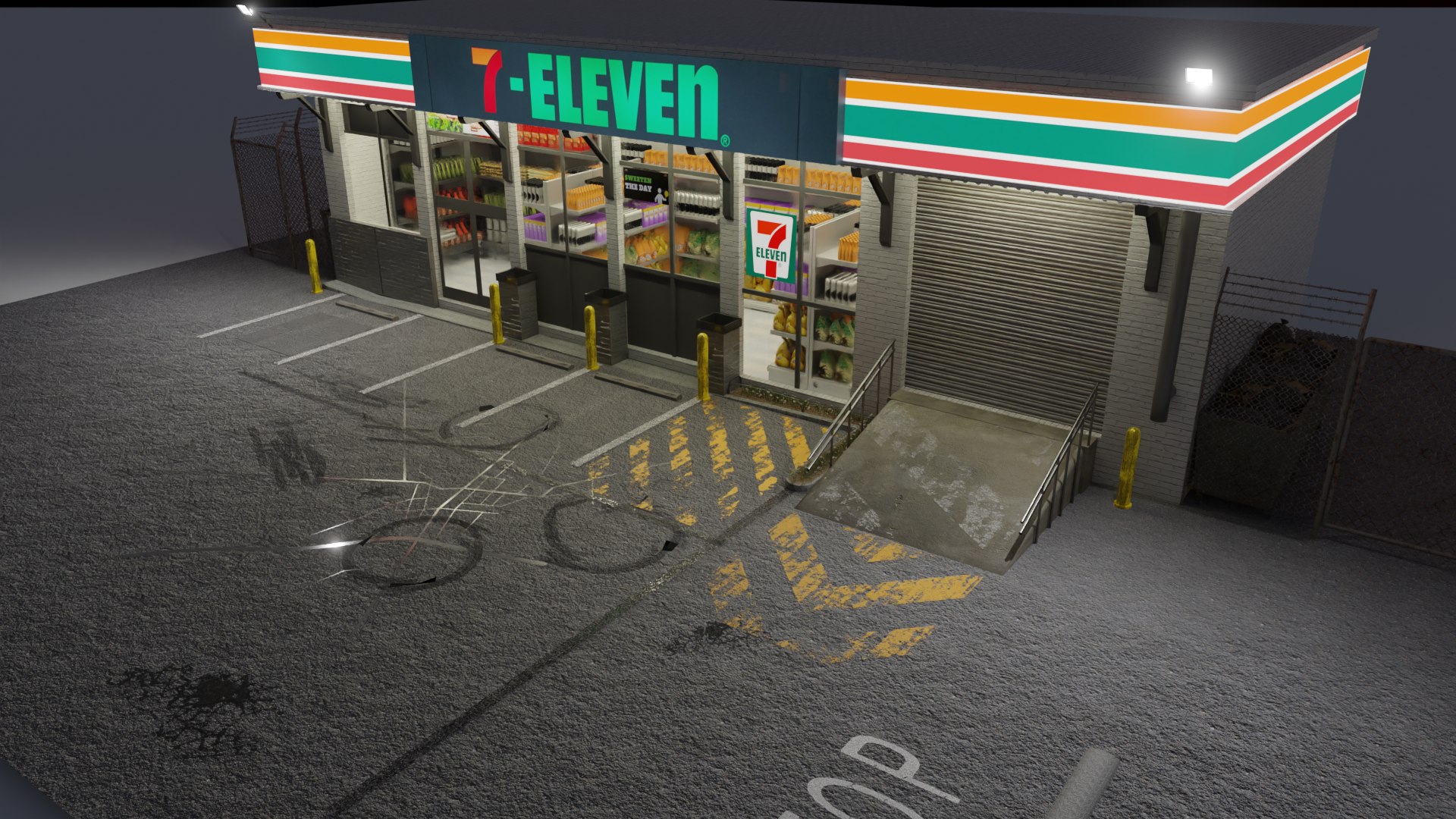 3D 7 Eleven Convenience Store - TurboSquid 2113027