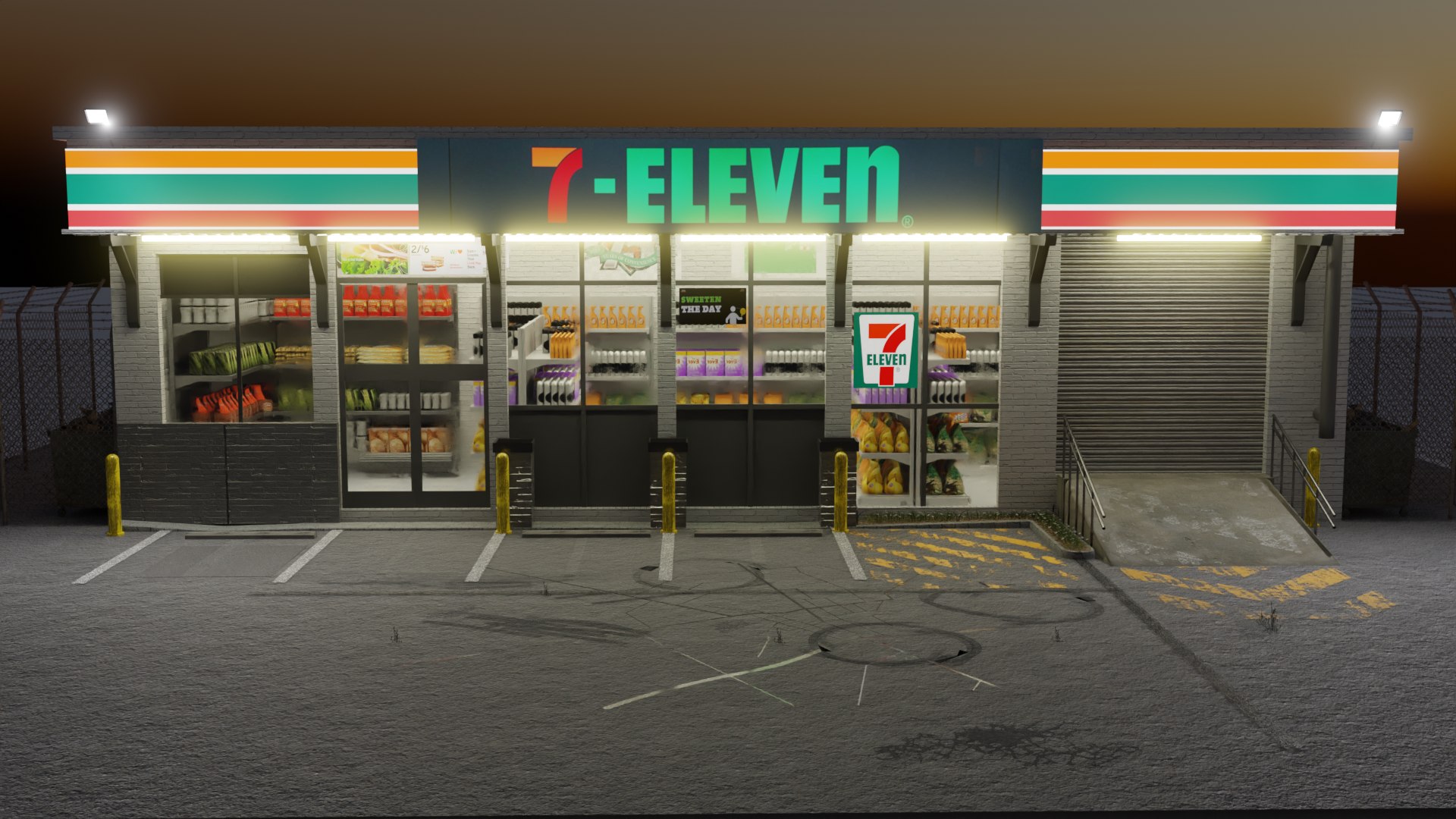 3D 7 Eleven Convenience Store - TurboSquid 2113027