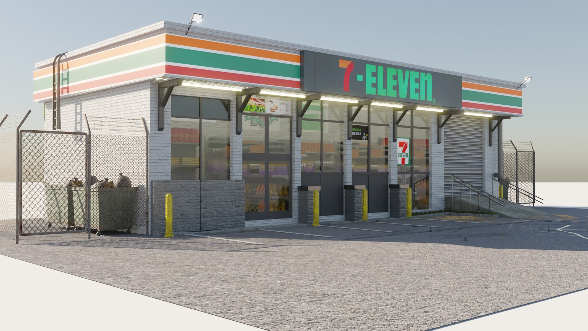 3D 7 Eleven Convenience Store - TurboSquid 2113027