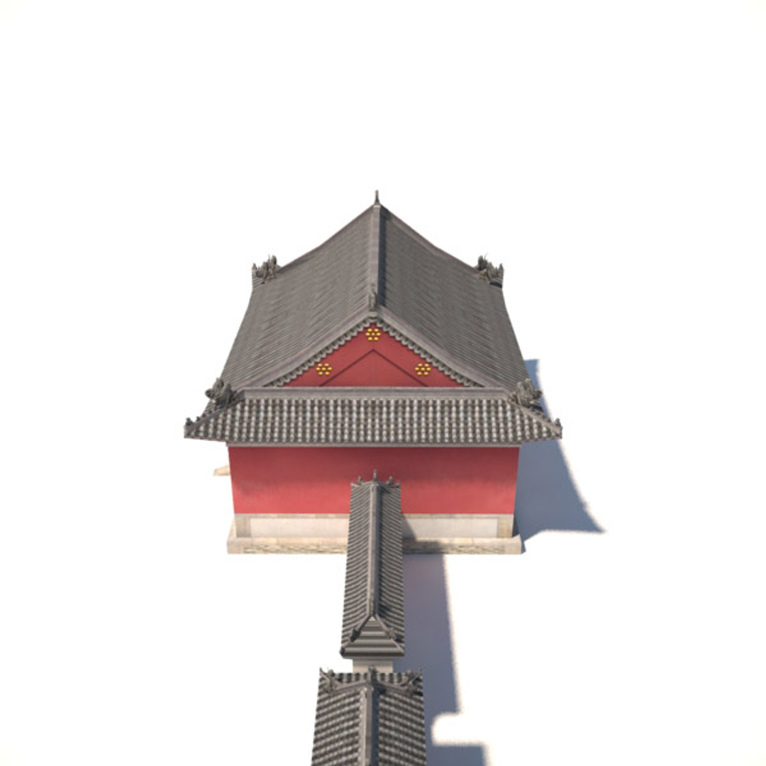 3ds Max Temple Asia Gate