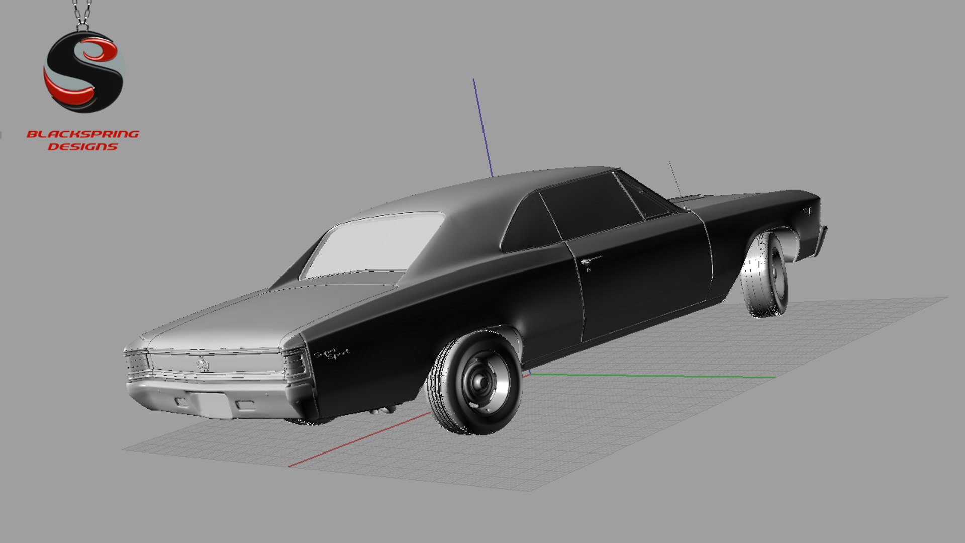 chevrolet chevelle ss-396 1966 3d model