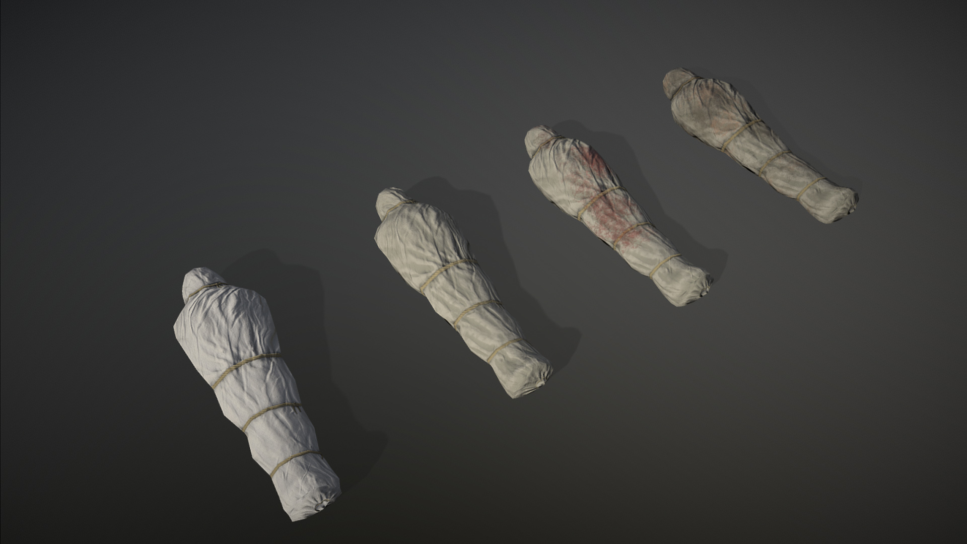 3D Model Lowpoly Corpse Body Bag Medieval - TurboSquid 1764838