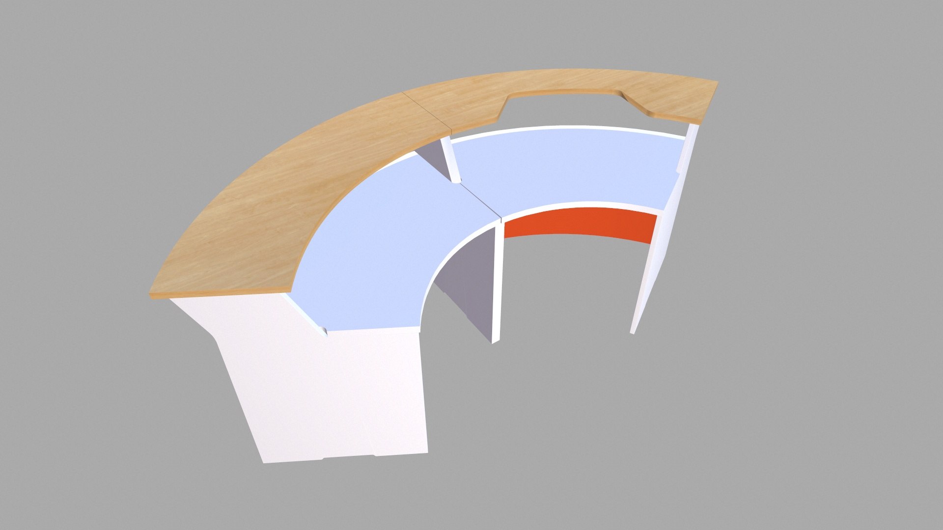 Reception Table 3D Model - TurboSquid 2331218