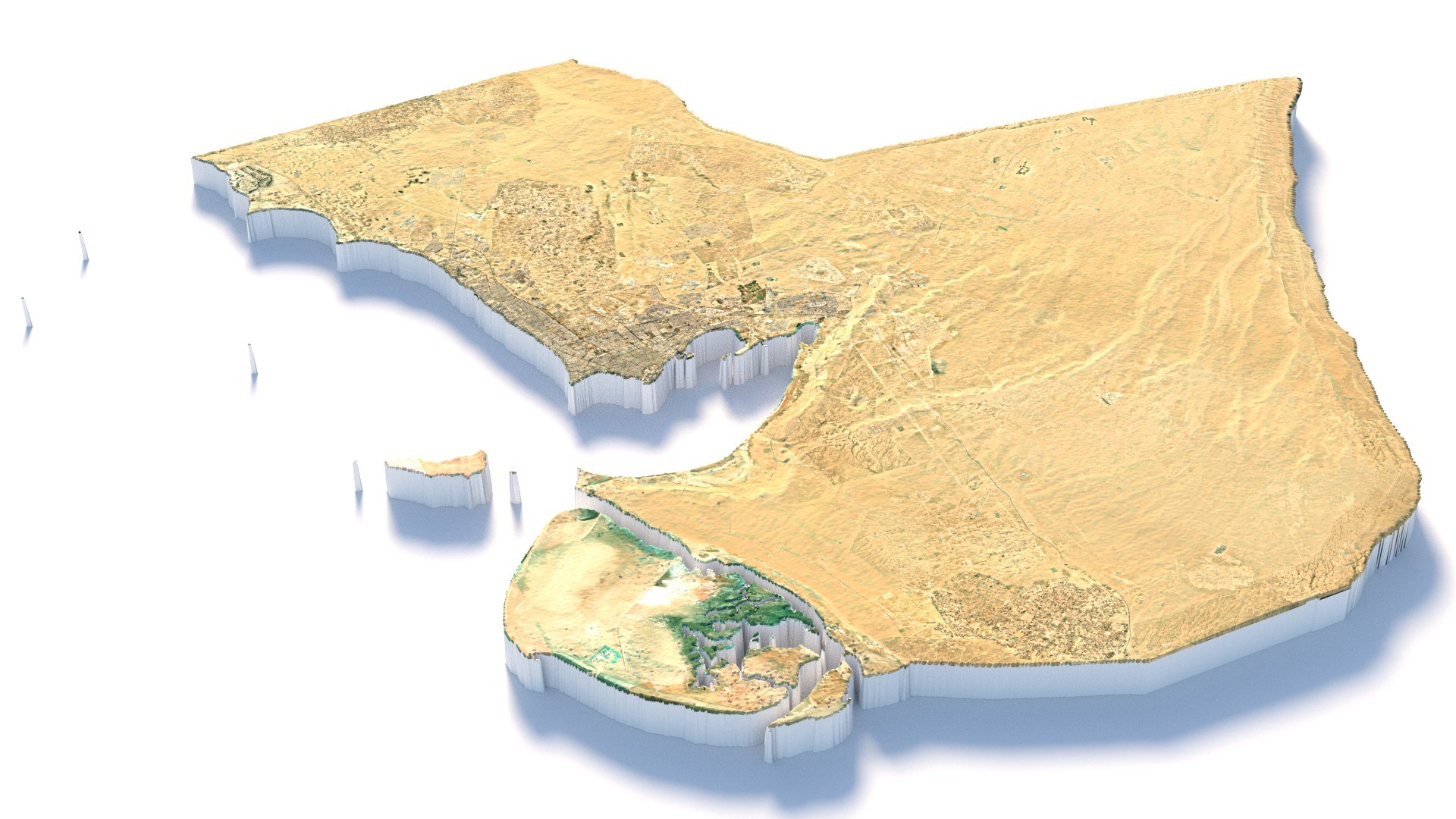 3D Kuwait Terrain Map - TurboSquid 2336501