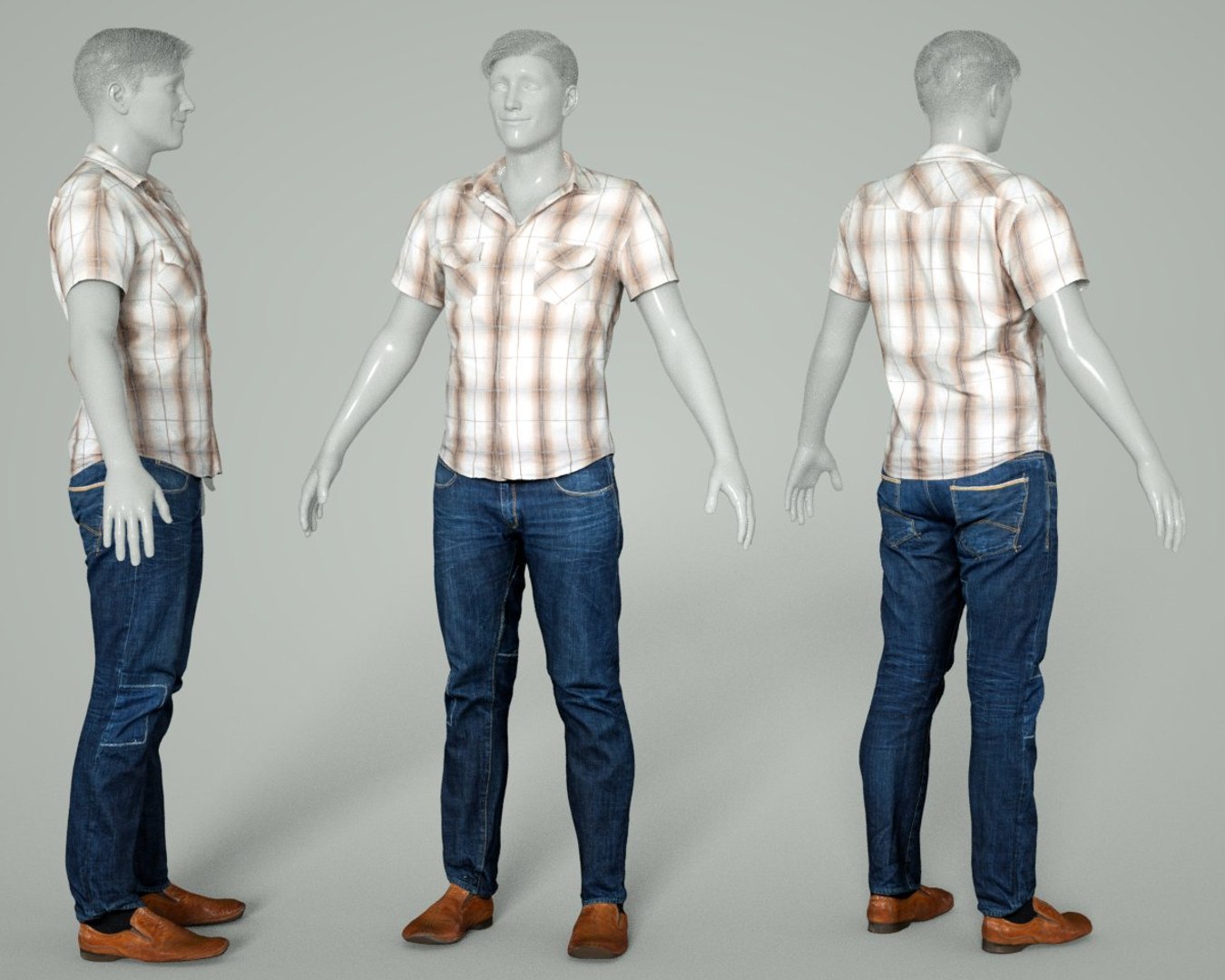 3D male clothing outfit model - TurboSquid 1329872