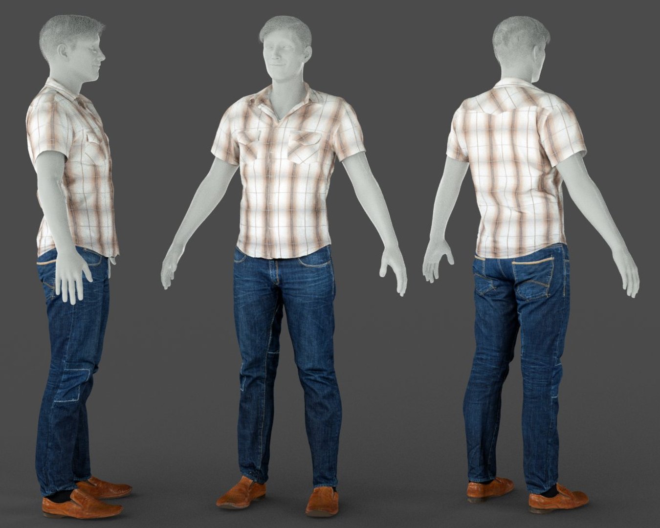 3D male clothing outfit model - TurboSquid 1329872