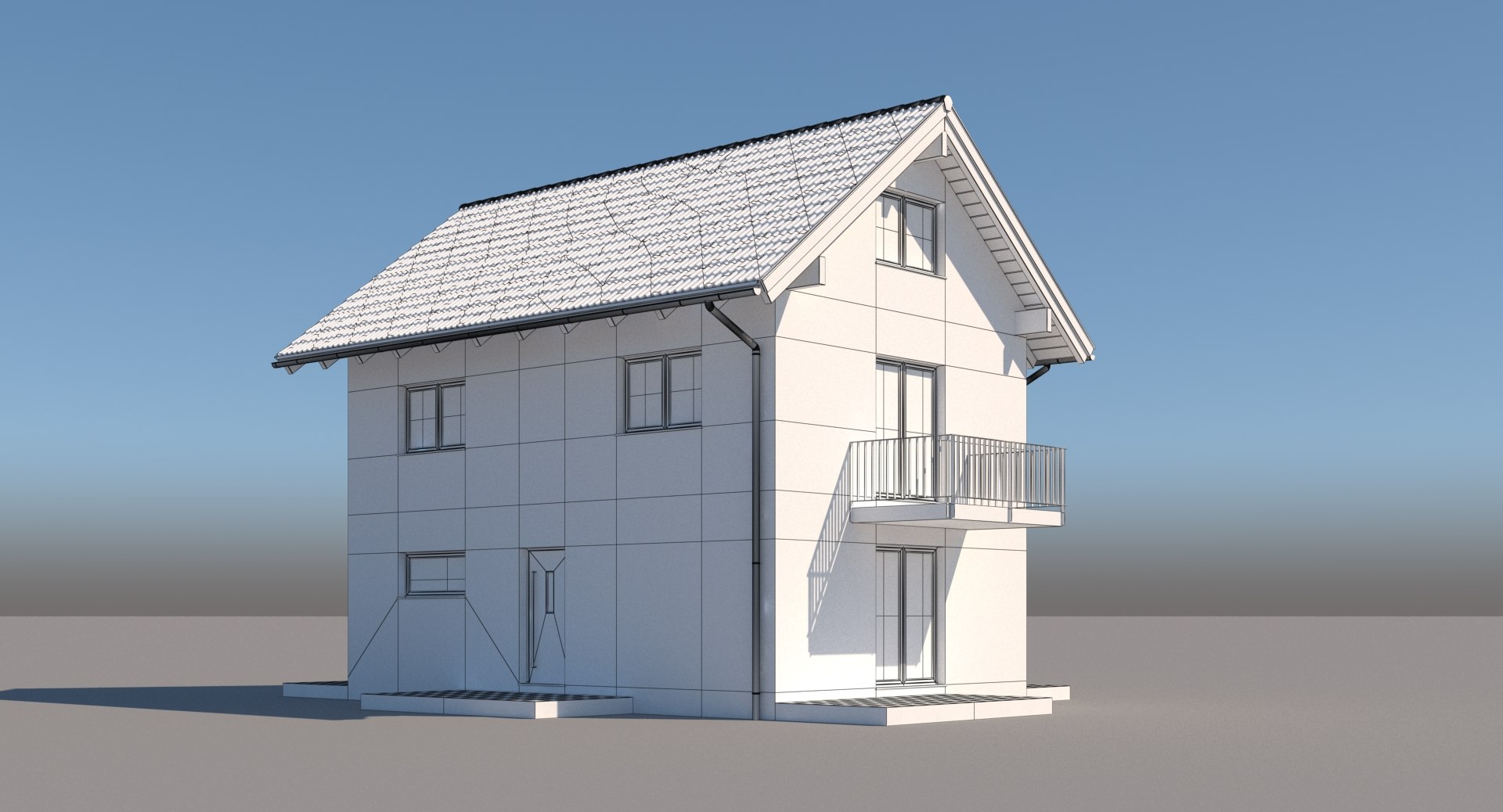 3D Model House Roof - TurboSquid 1382889